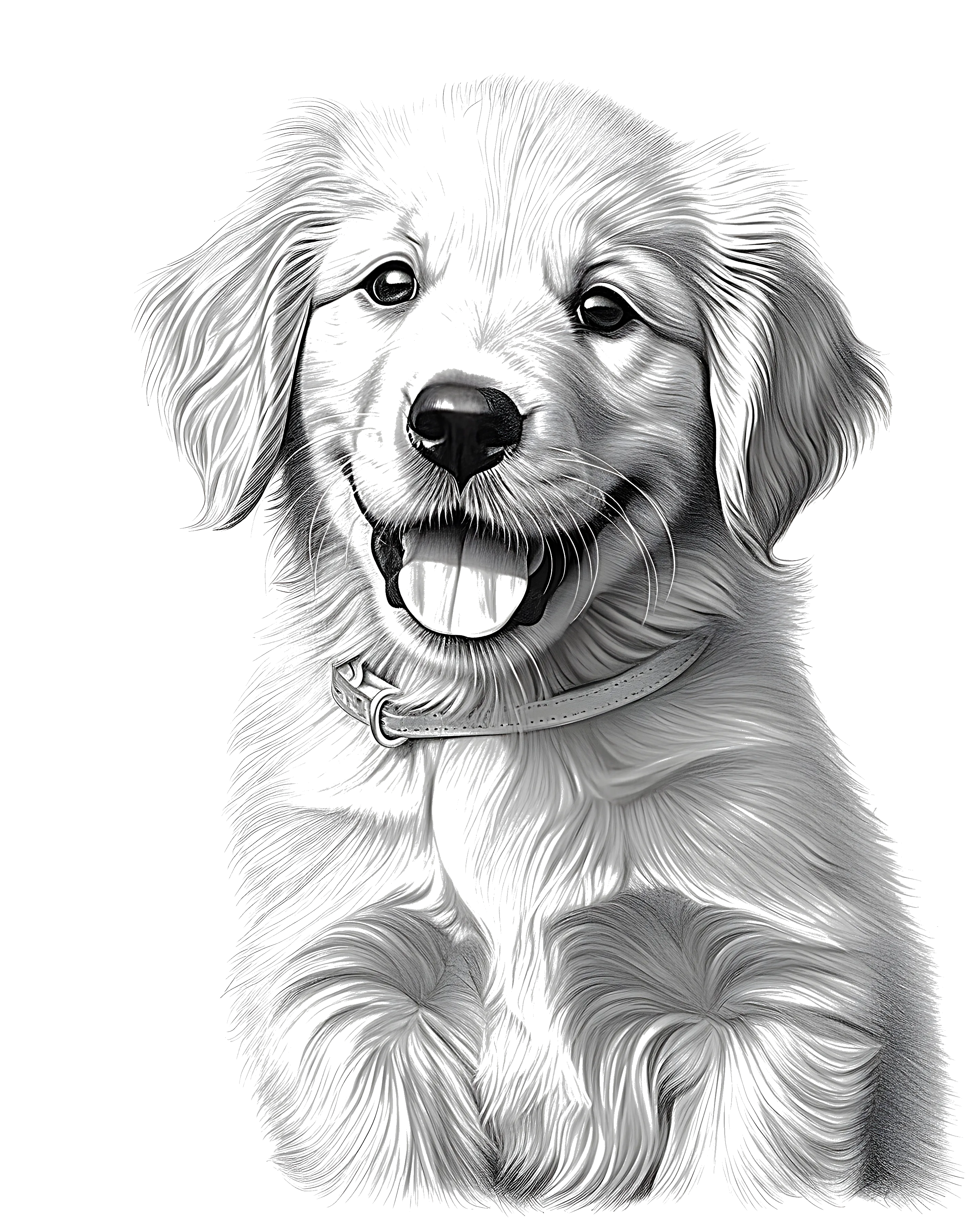 coloring pages golden retriever dog