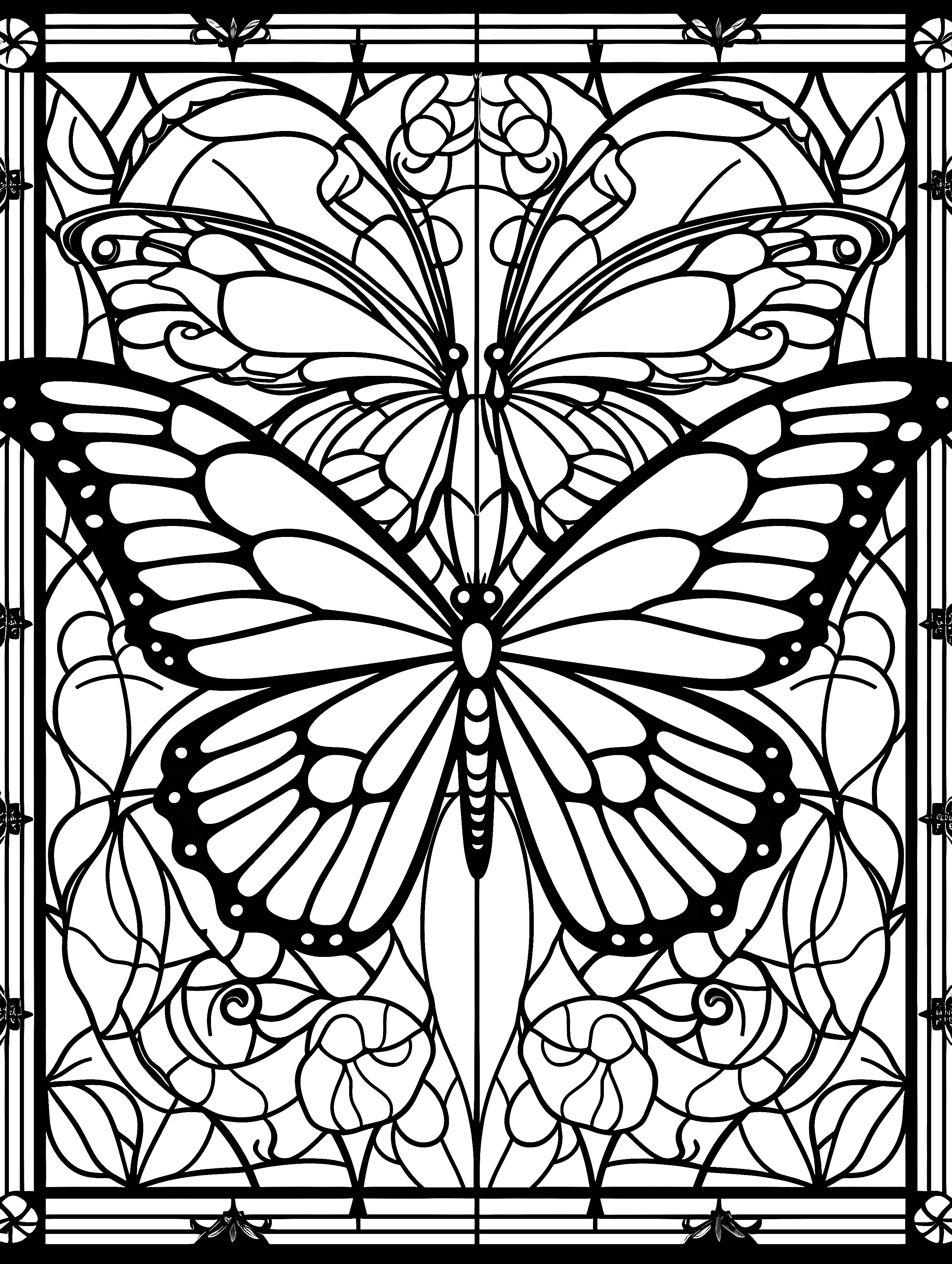 stained glass coloring pages for adults printable