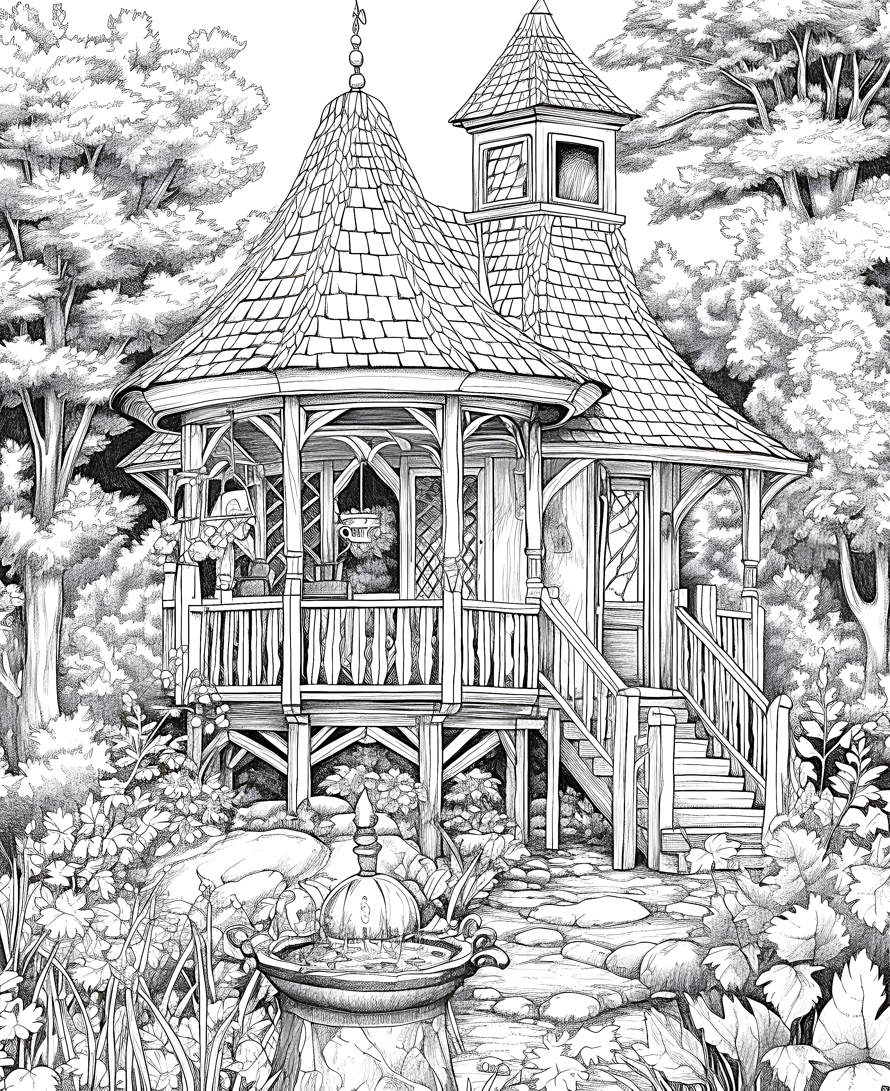 printable house coloring pages for adults