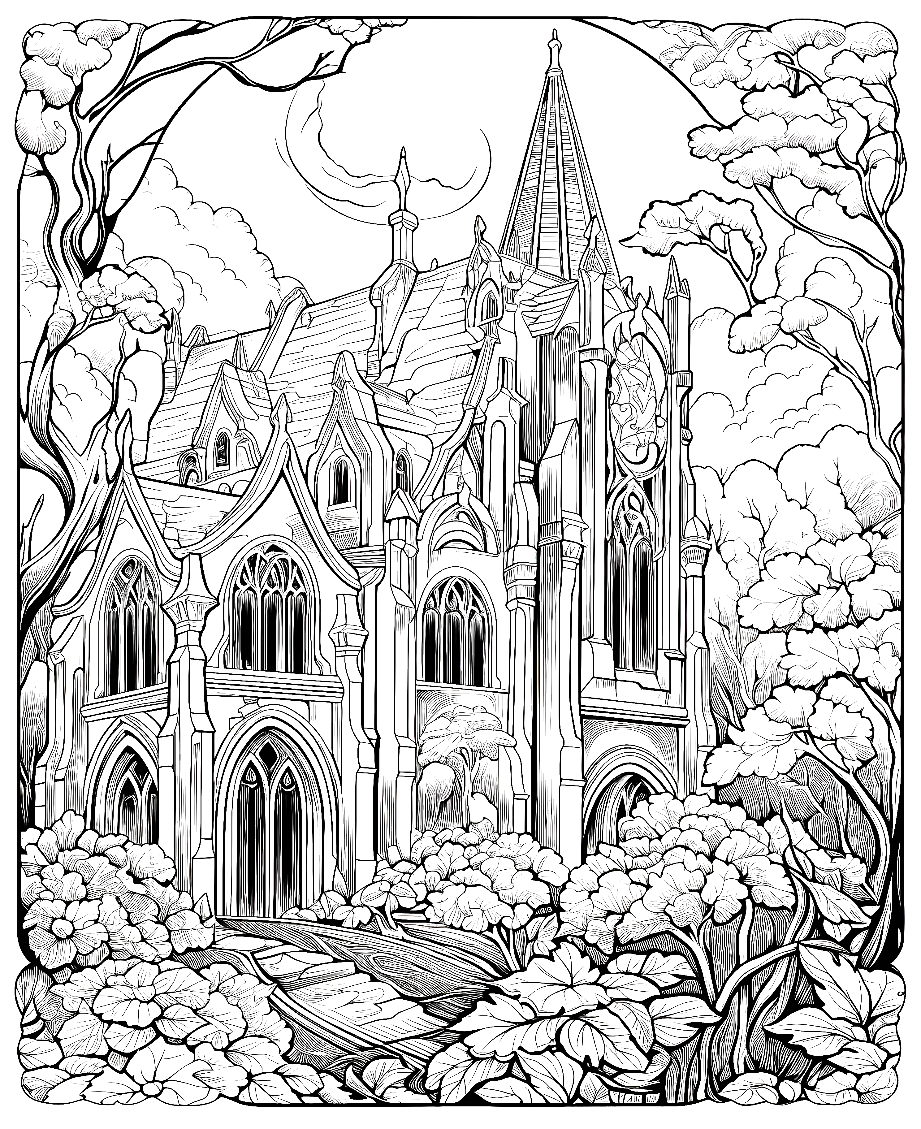 gothic style coloring pages