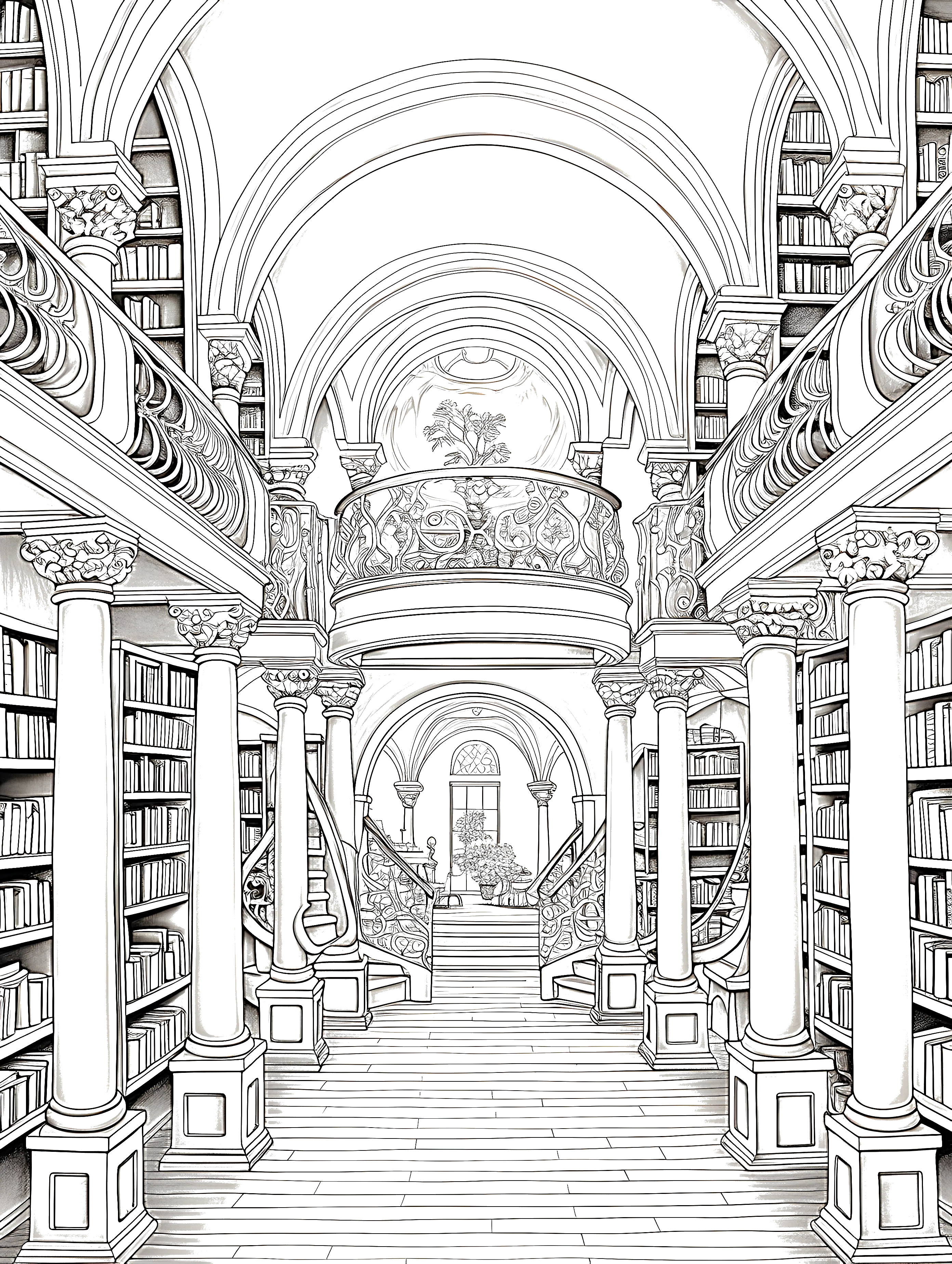 librarian coloring pages