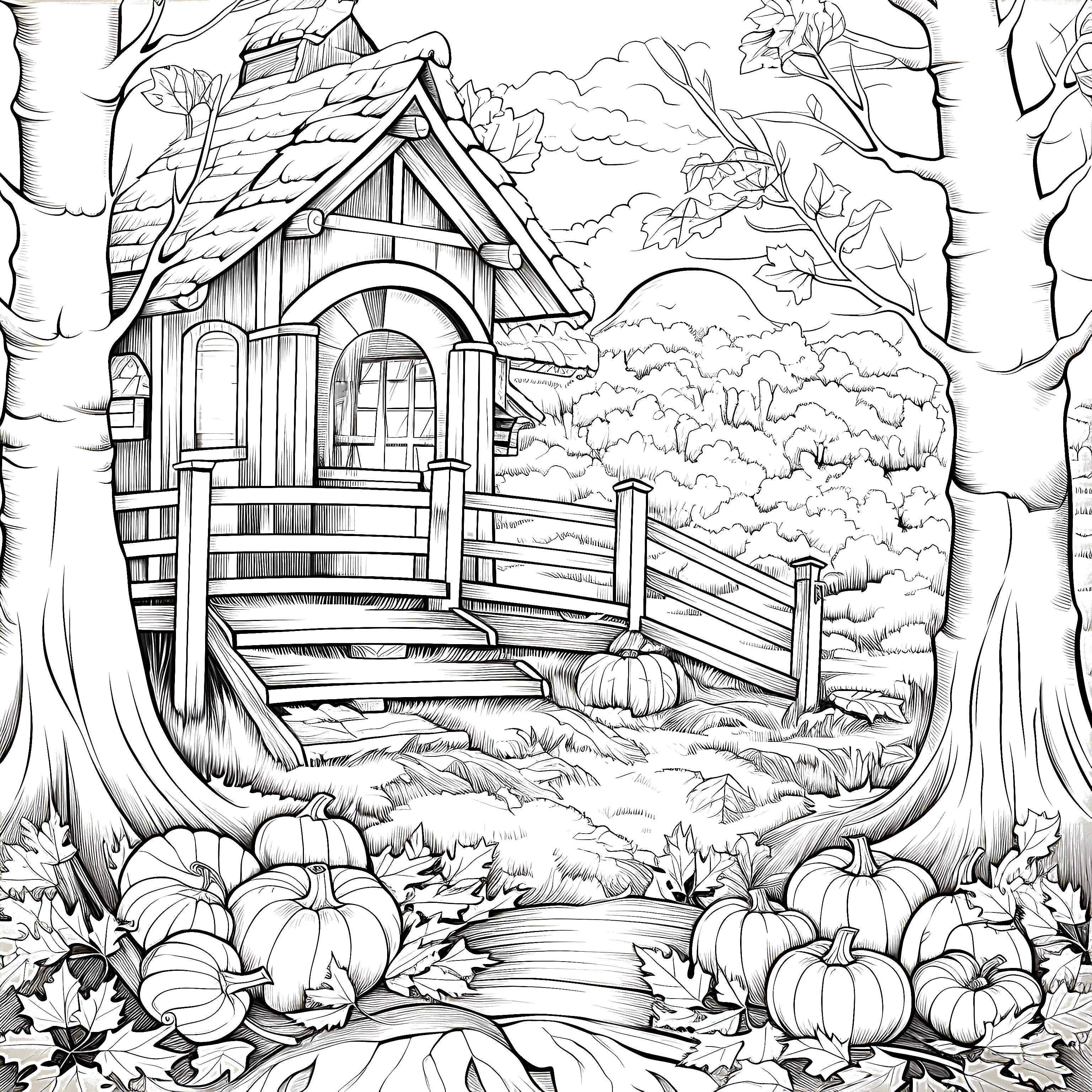 autumn theme coloring pages