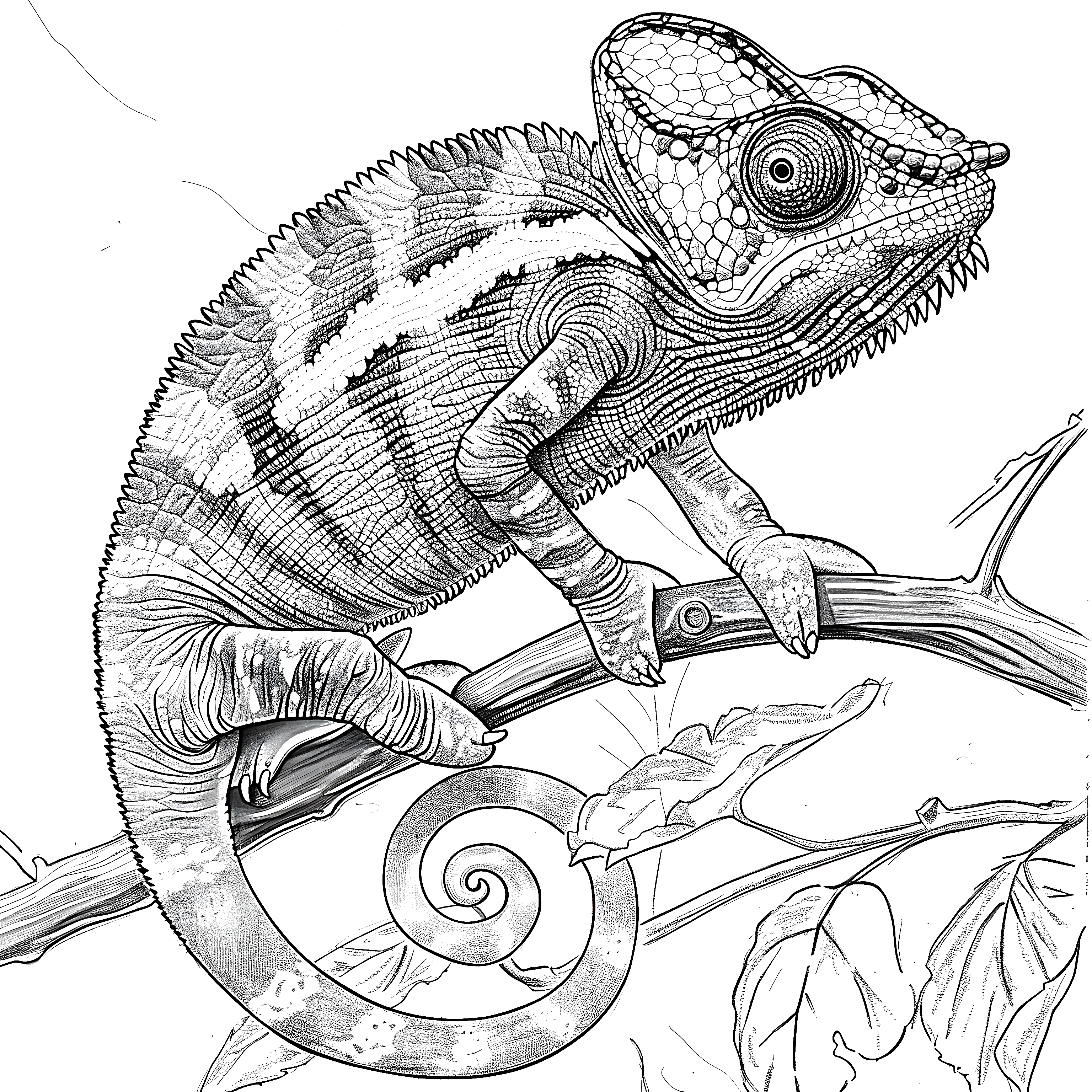 coloring pages of chameleons