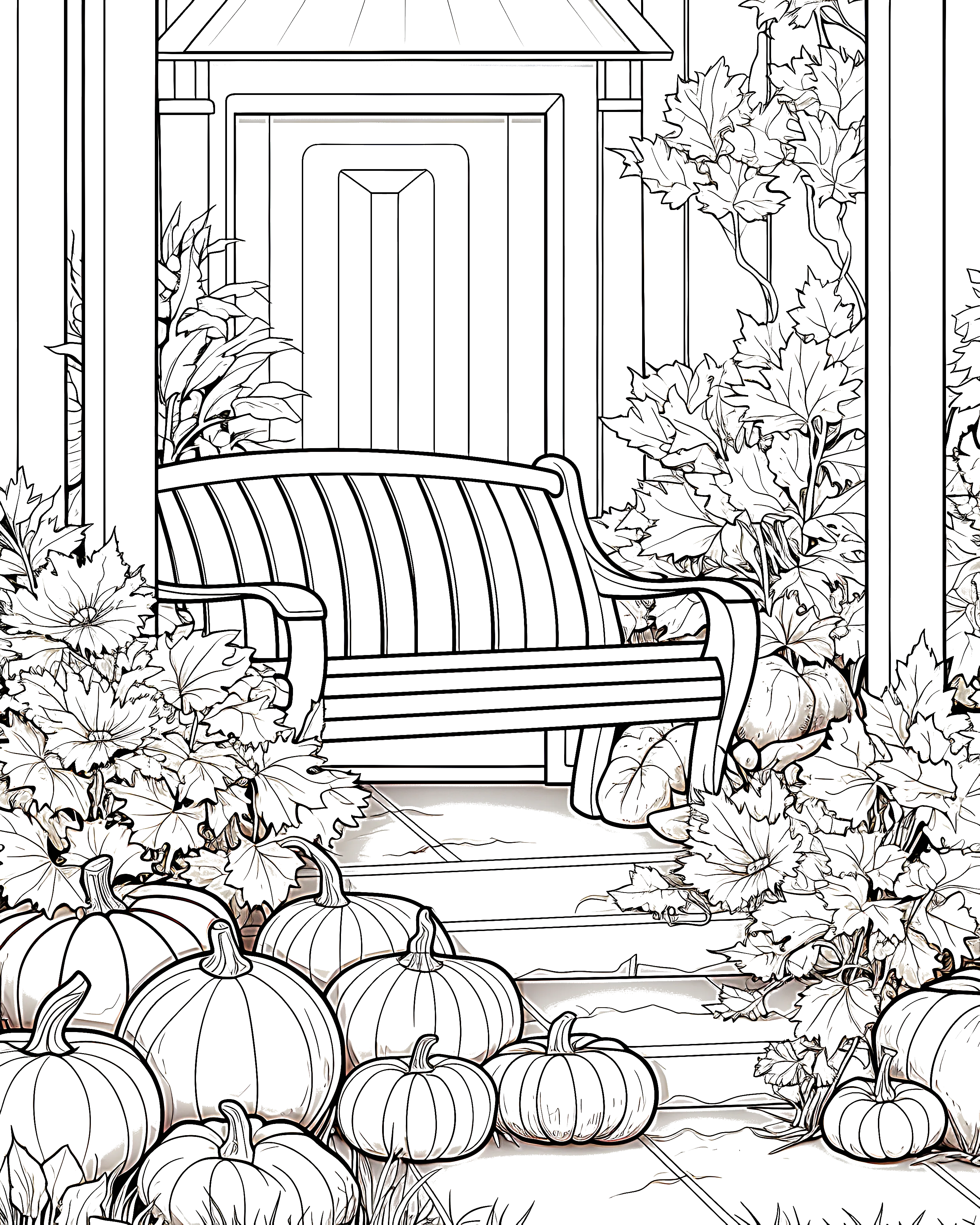 halloween autumn coloring pages