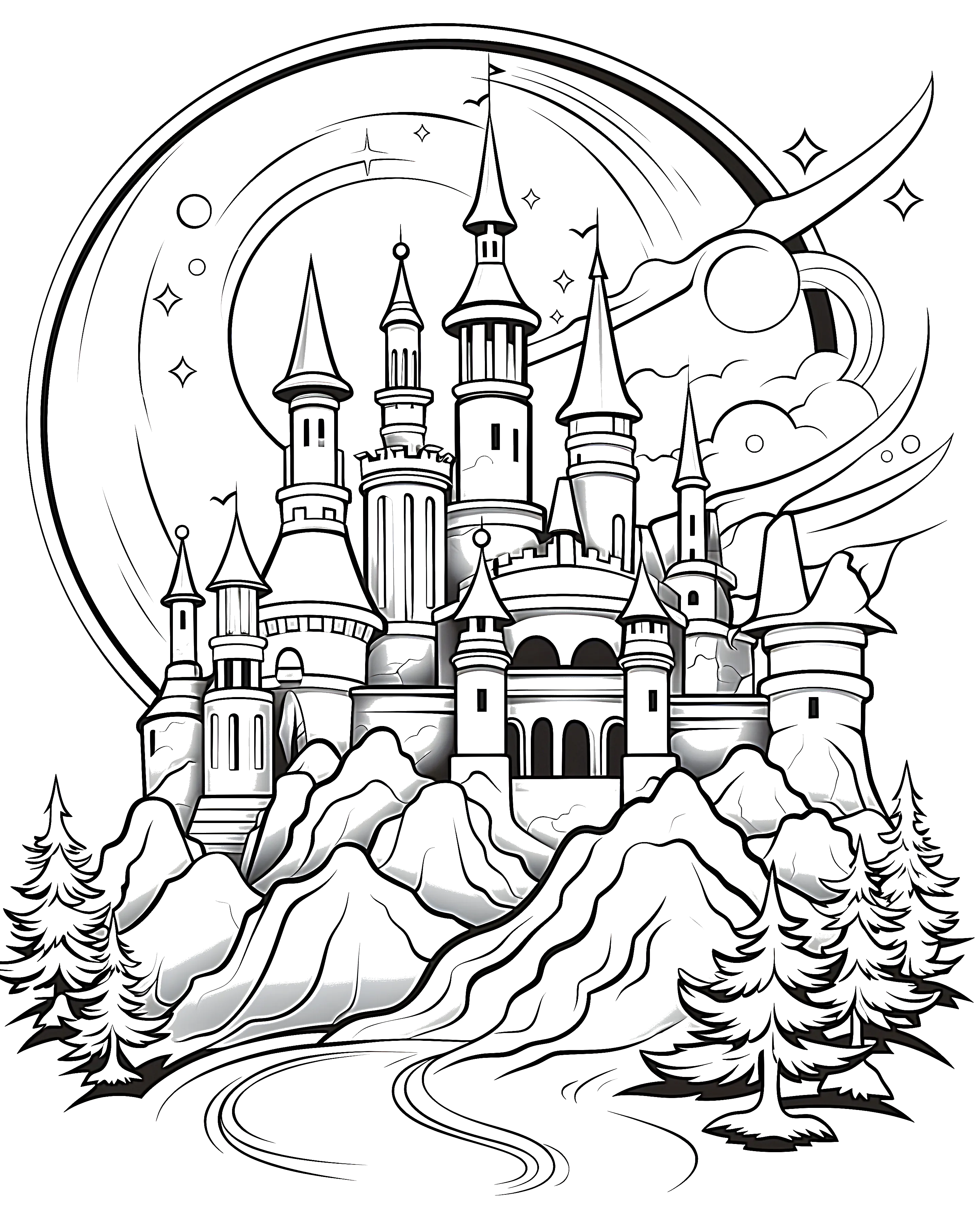 free inner castle coloring pages