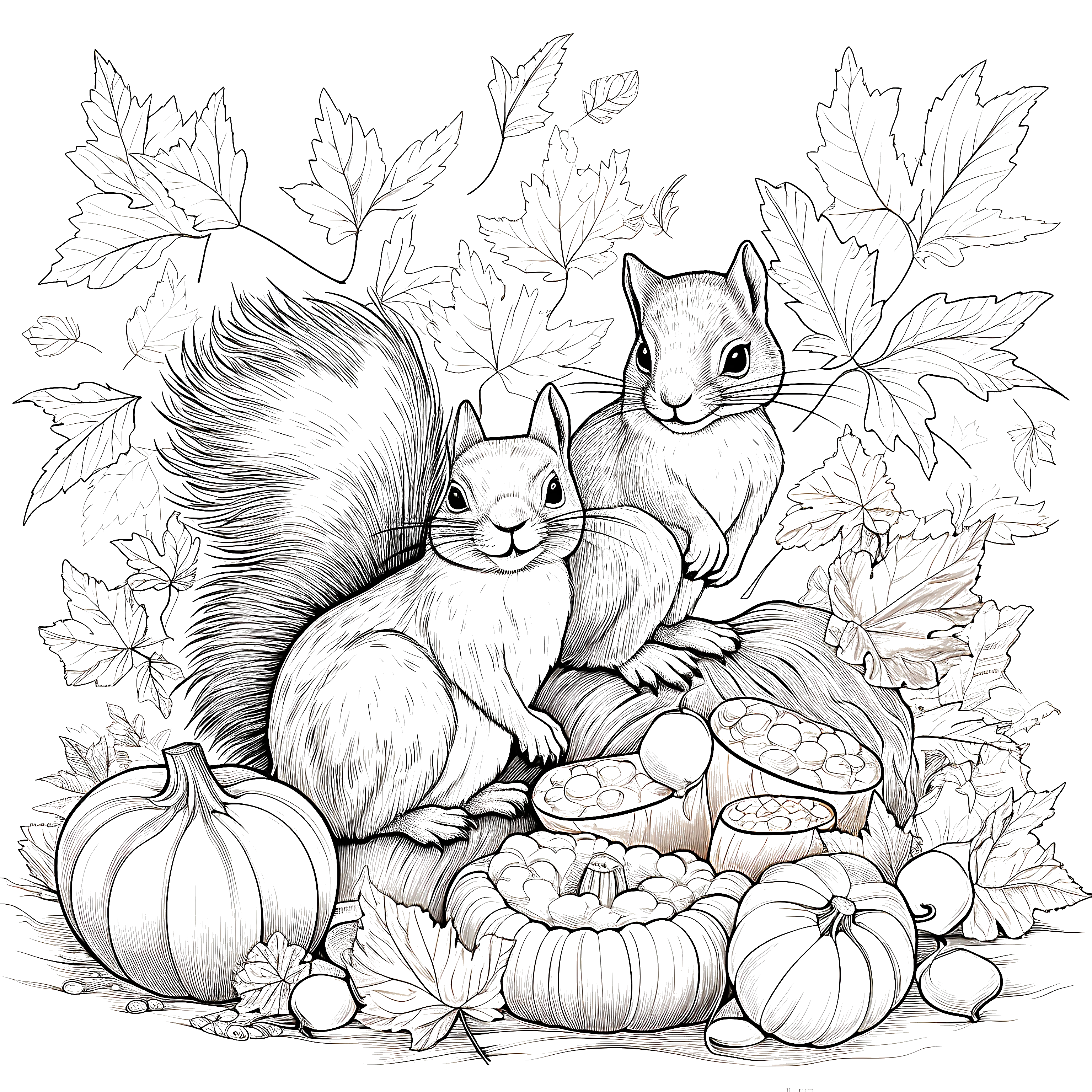 squirrel coloring pages free