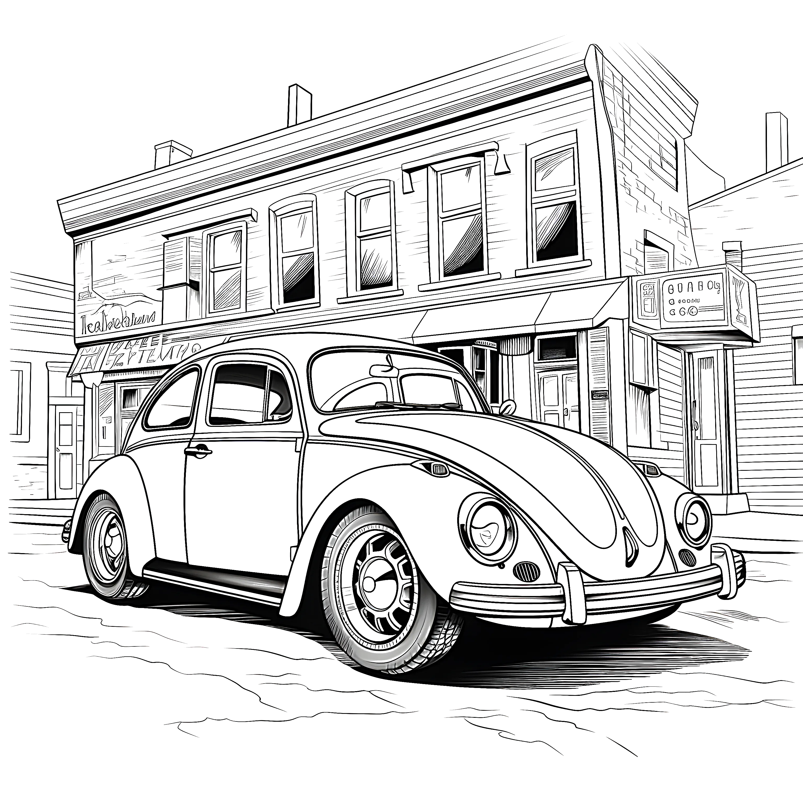 vw bug coloring book