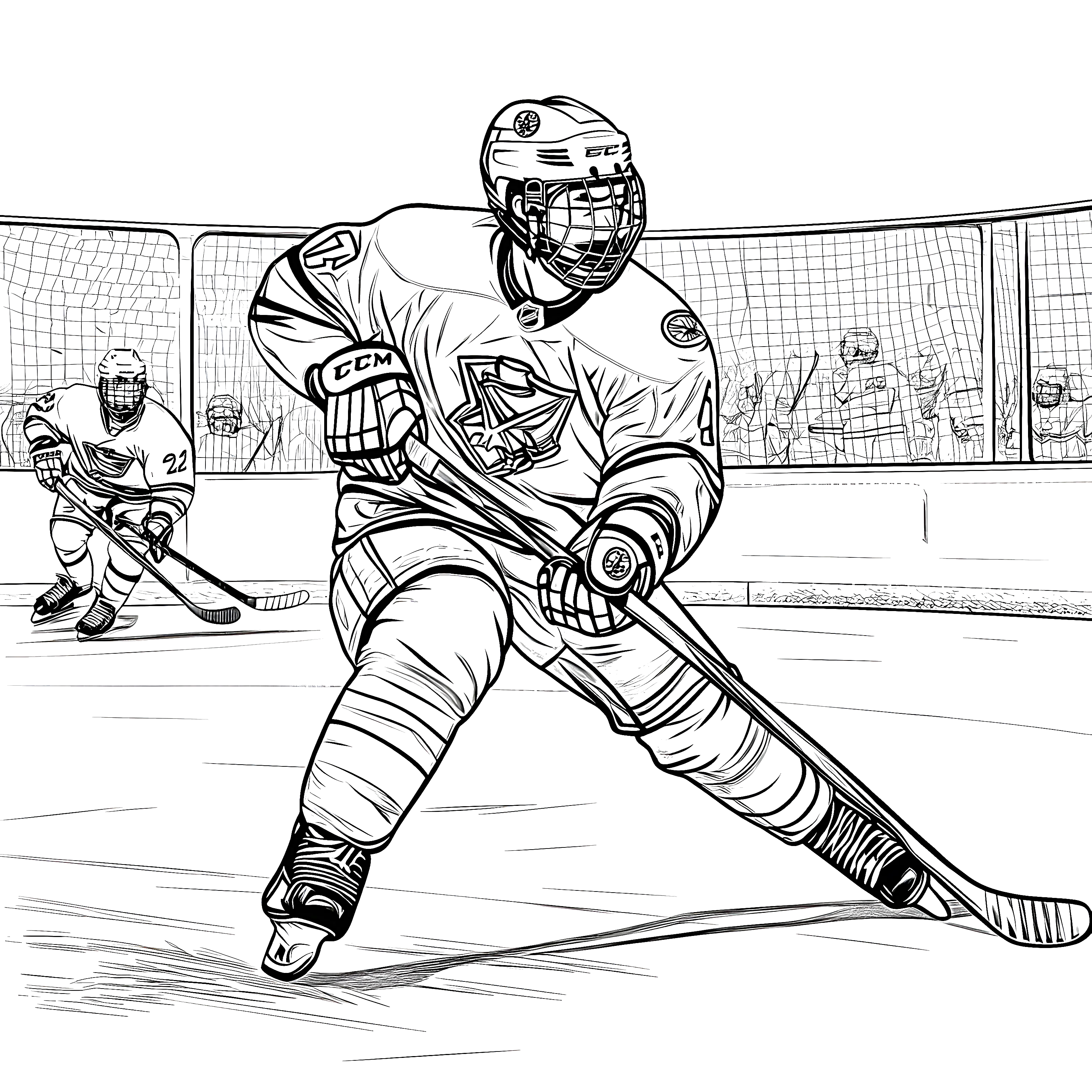 college hockey coloring pages