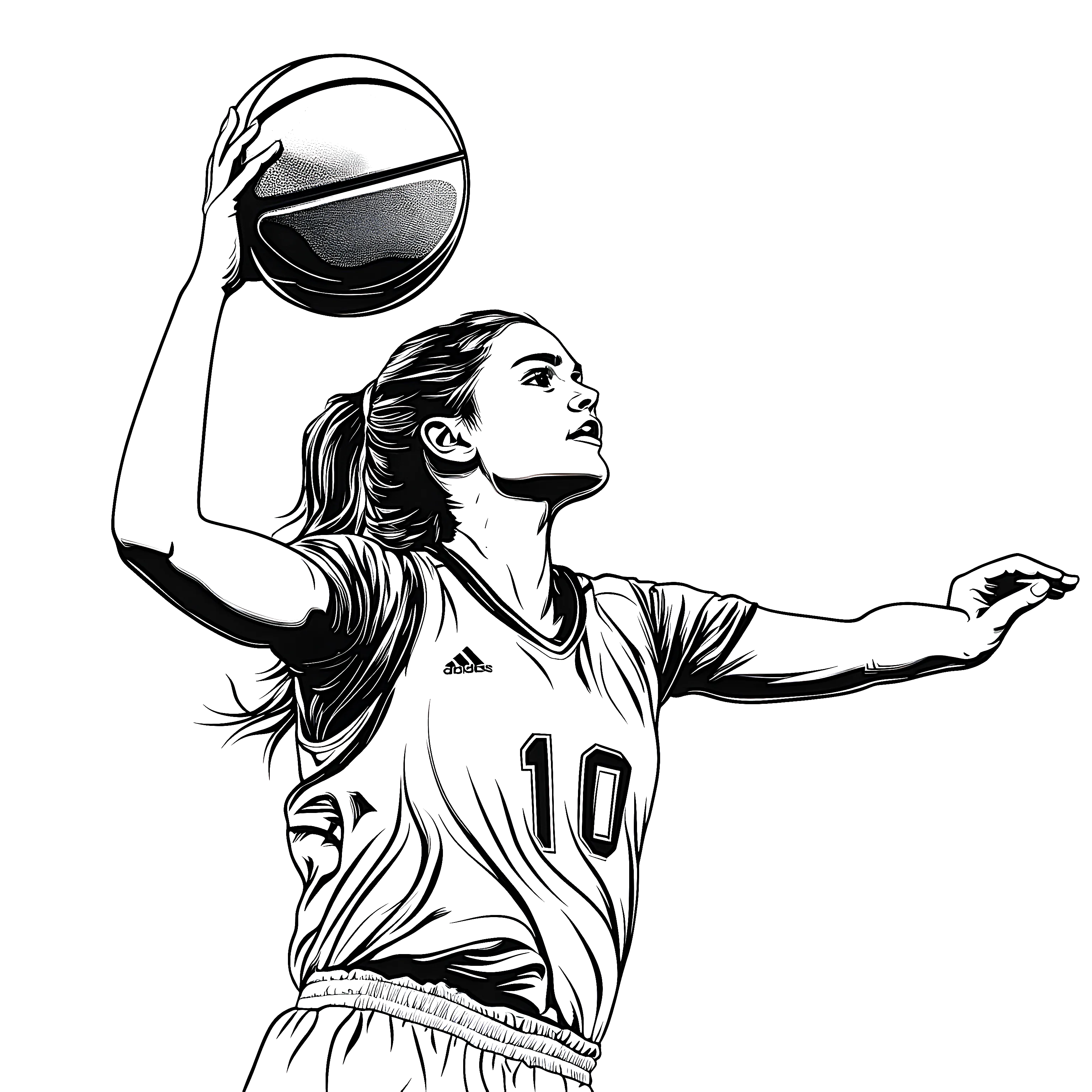 basketball coloring pages for girls