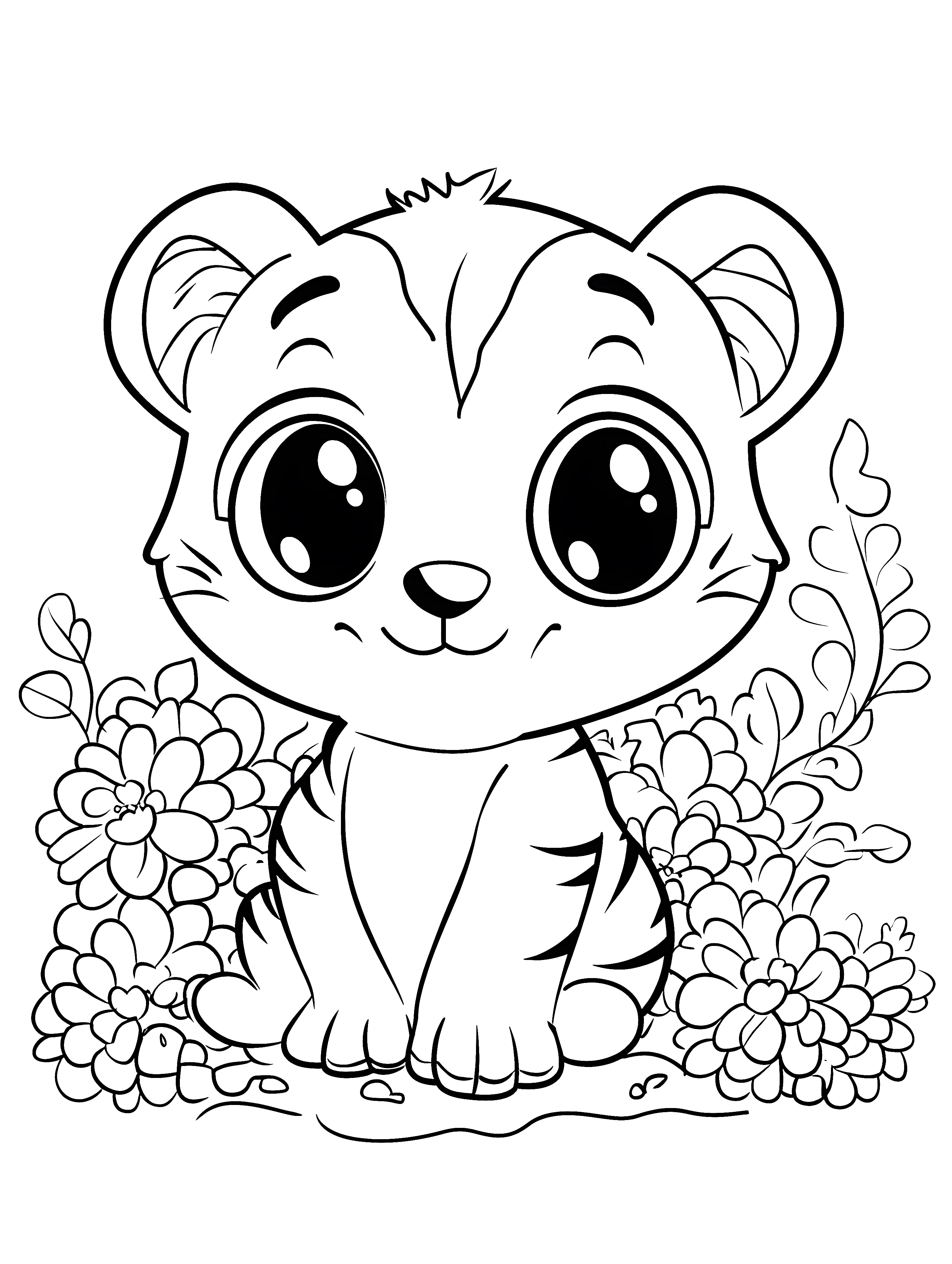 cartoon tiger coloring pages