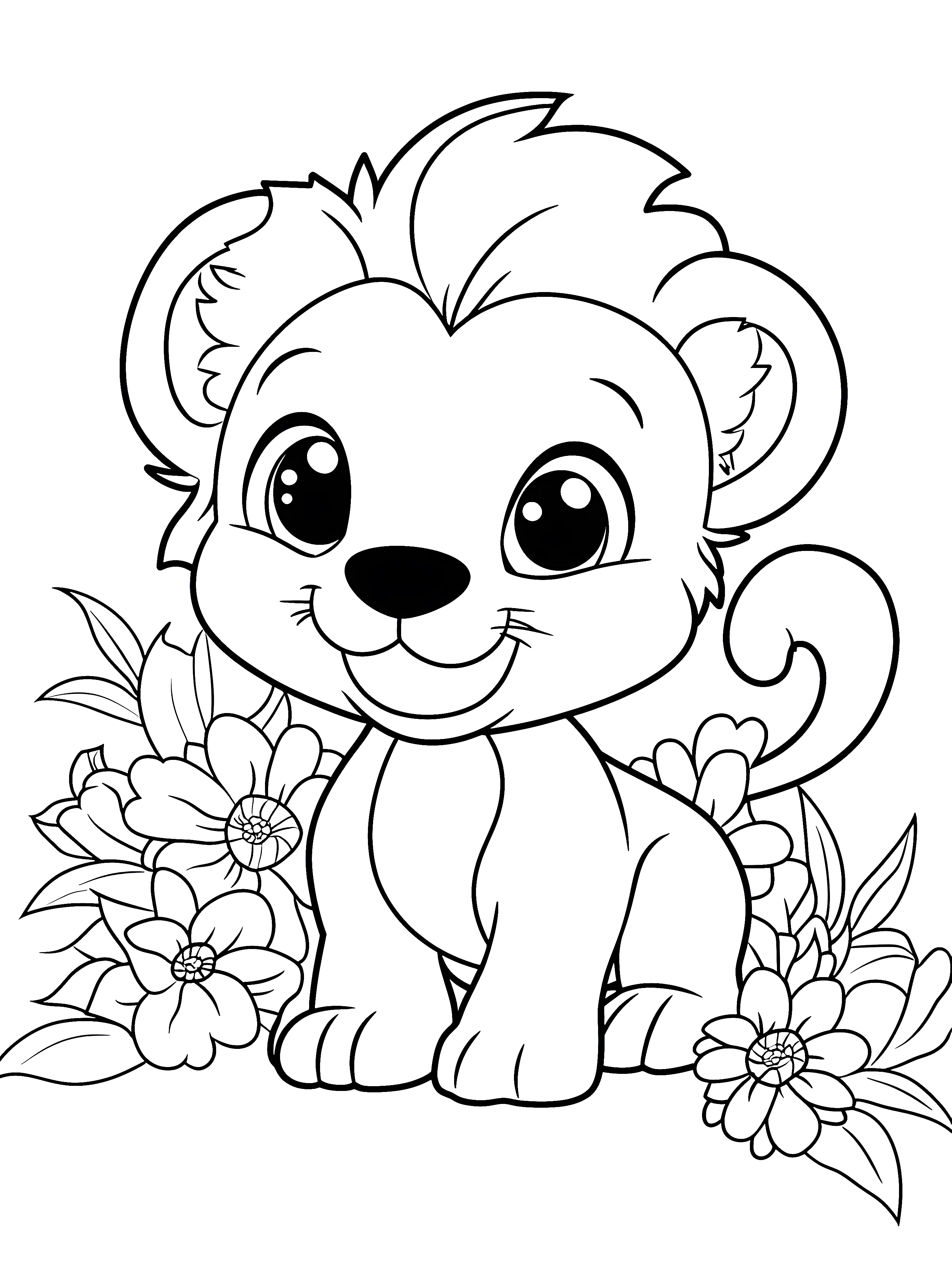 baby lion coloring pages printable