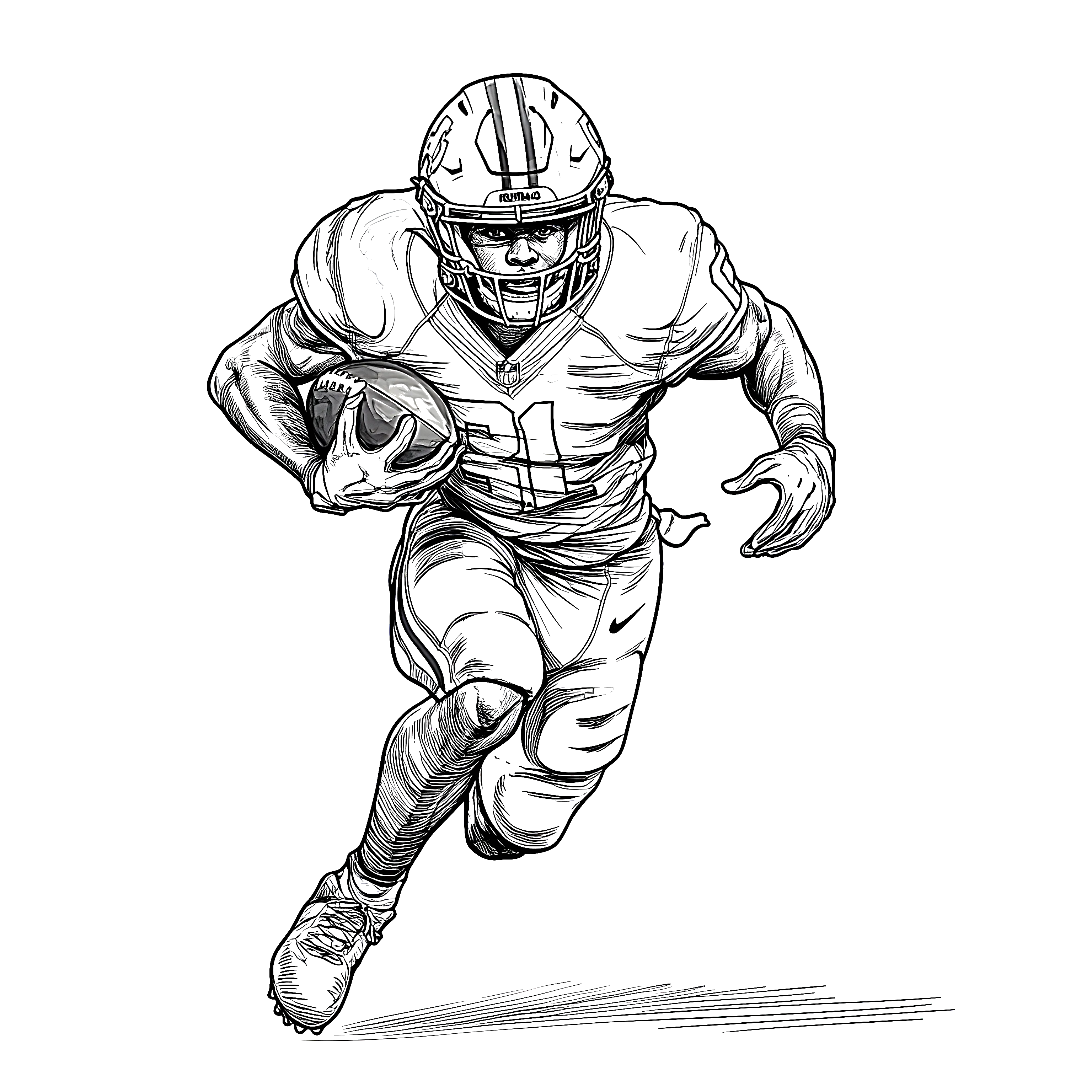 running coloring picture