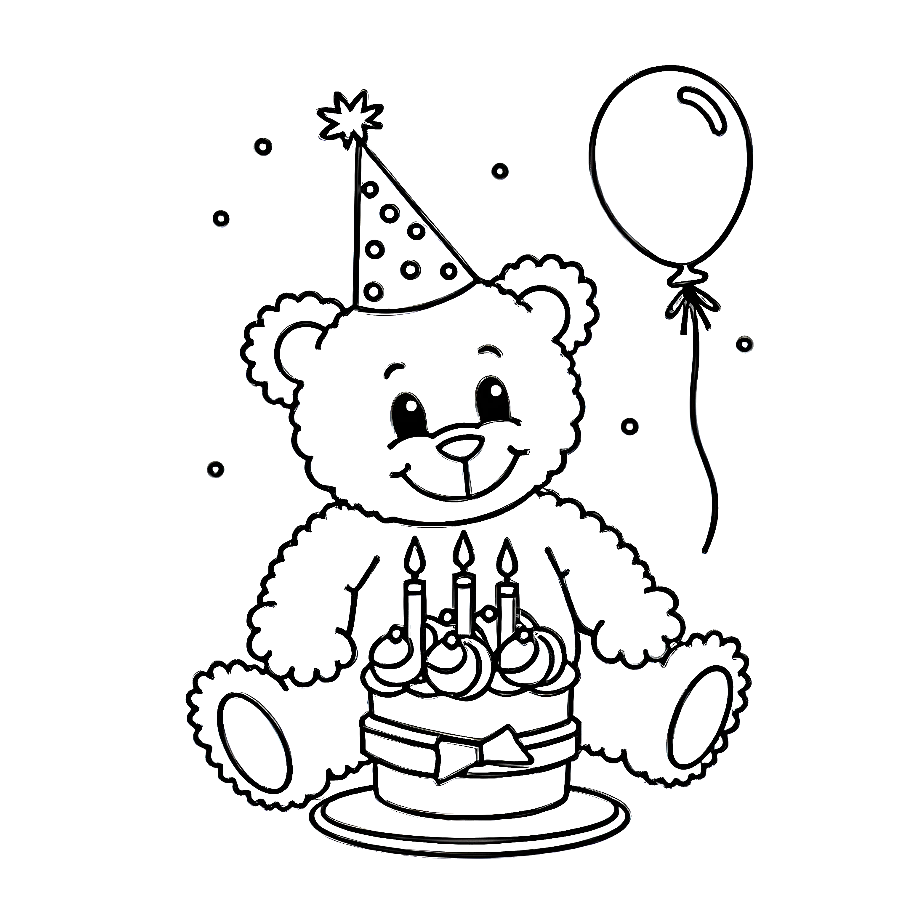 FREE Teddy Bear Birthday Coloring Page - Download NOW 🎂 – Davinci in You