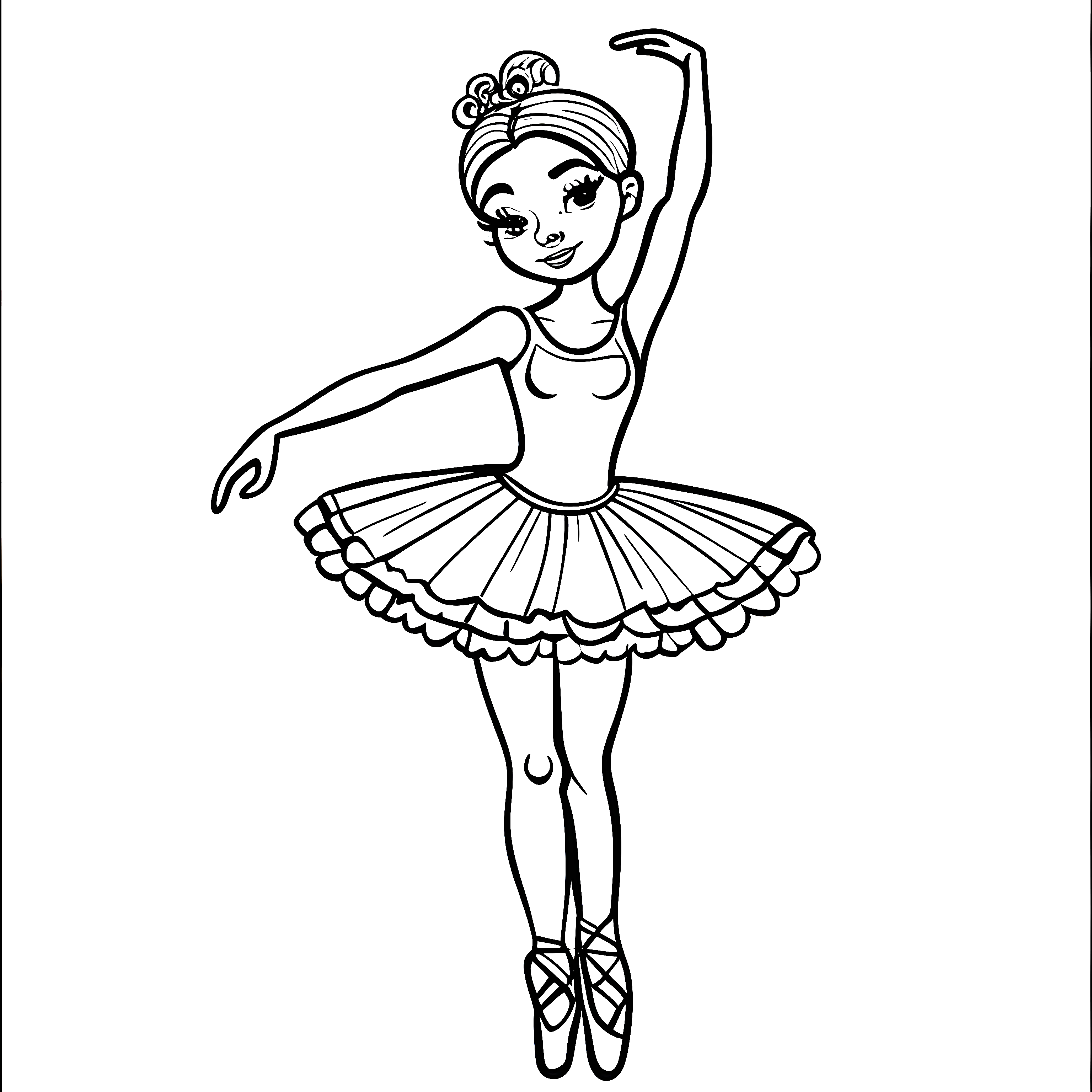 FREE Ballerina Ballet Dance Coloring Page Download 🖌️ – Davinci in You