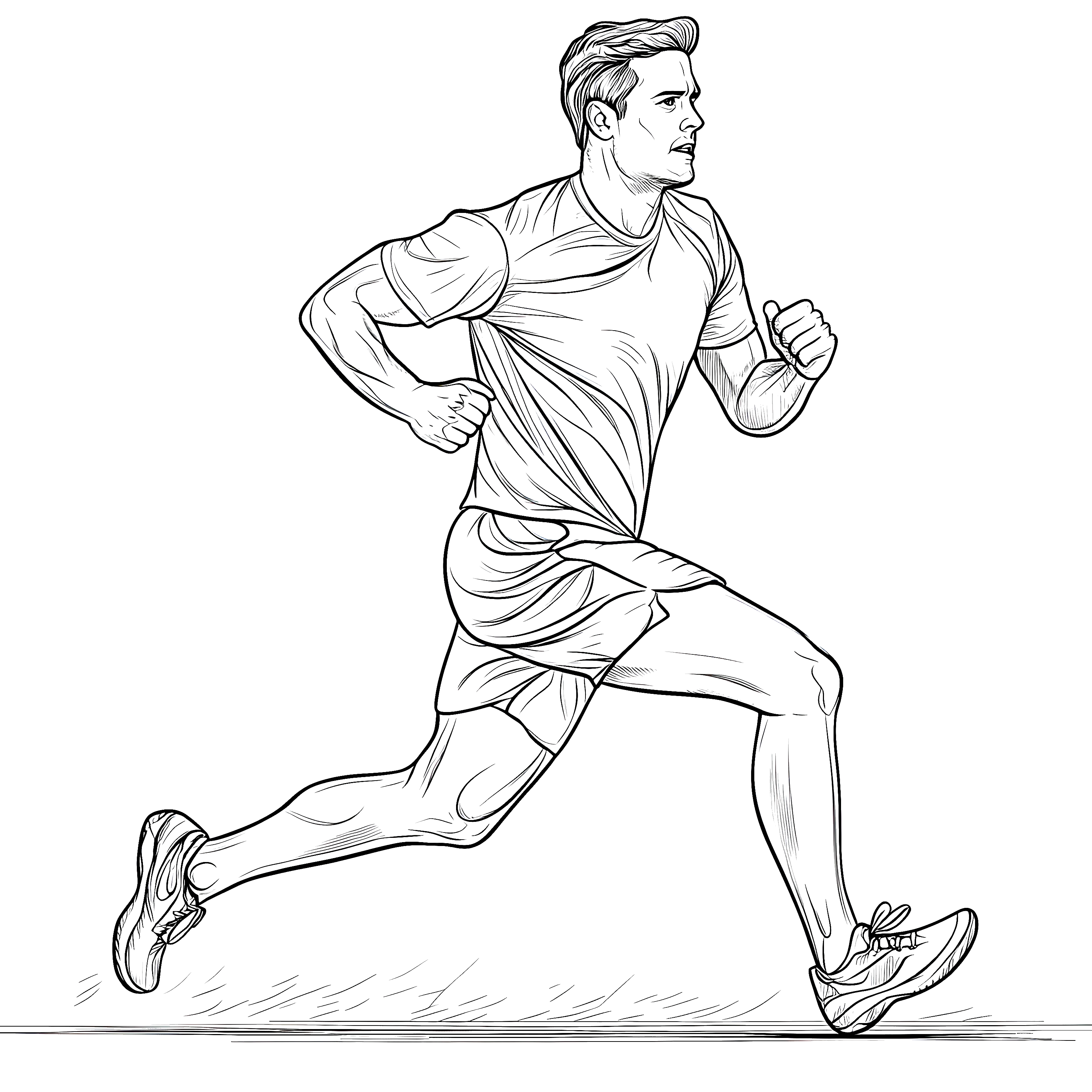 running the race coloring page