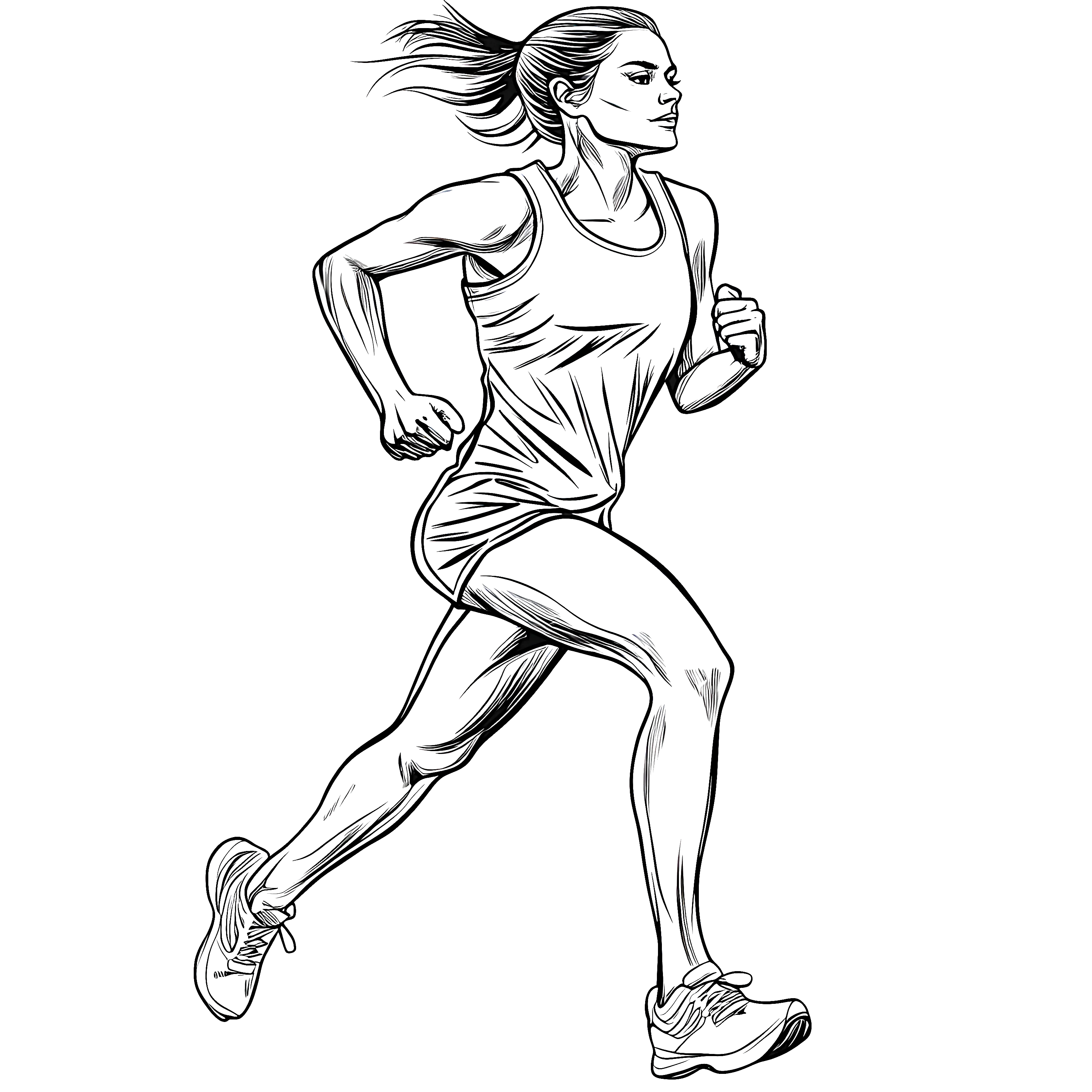 running coloring sheet