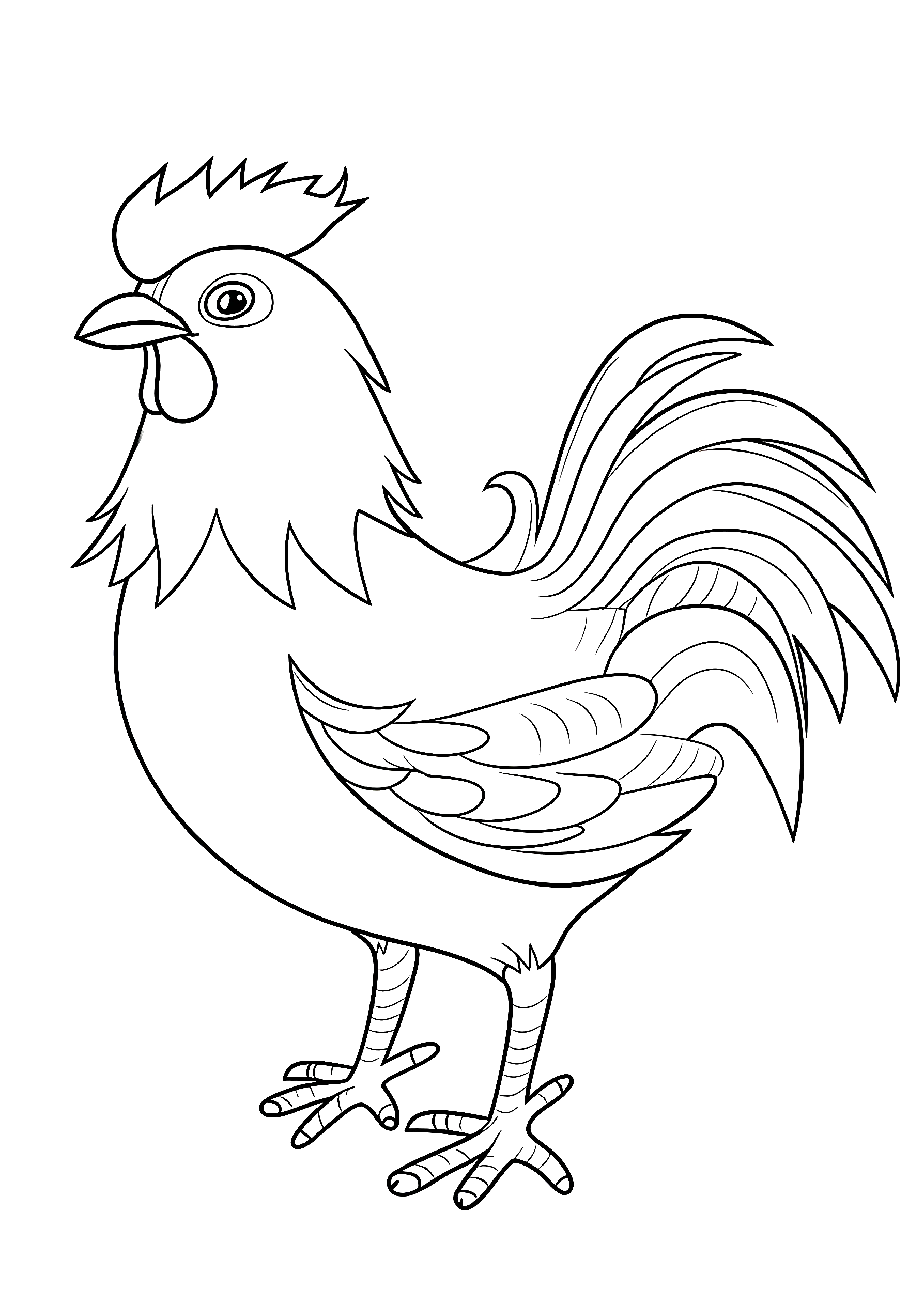 FREE Rooster Coloring Page Download NOW 🐾 – Davinci in You