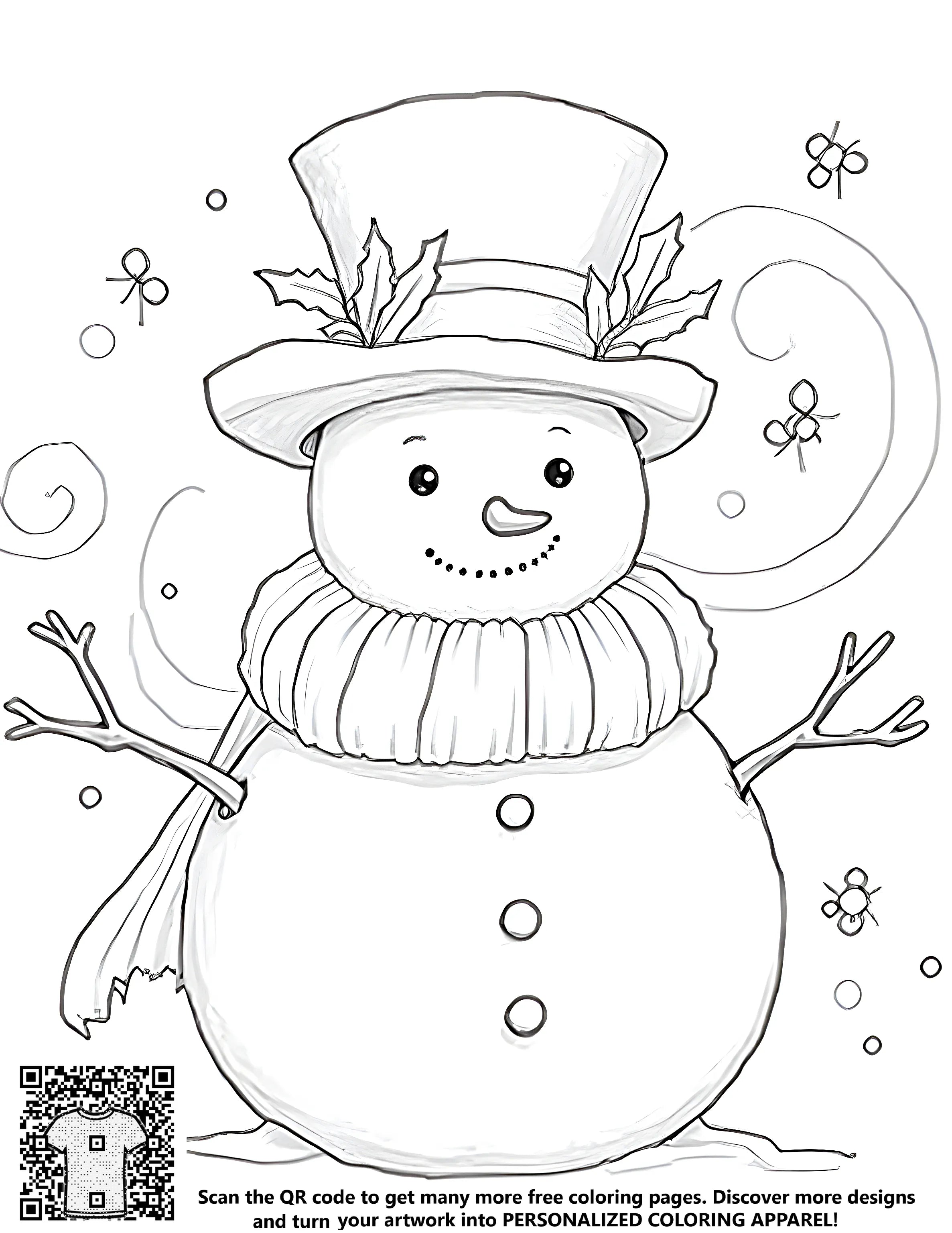 FREE Snowman Coloring Page Download - Festive Winter Scene Printable ...