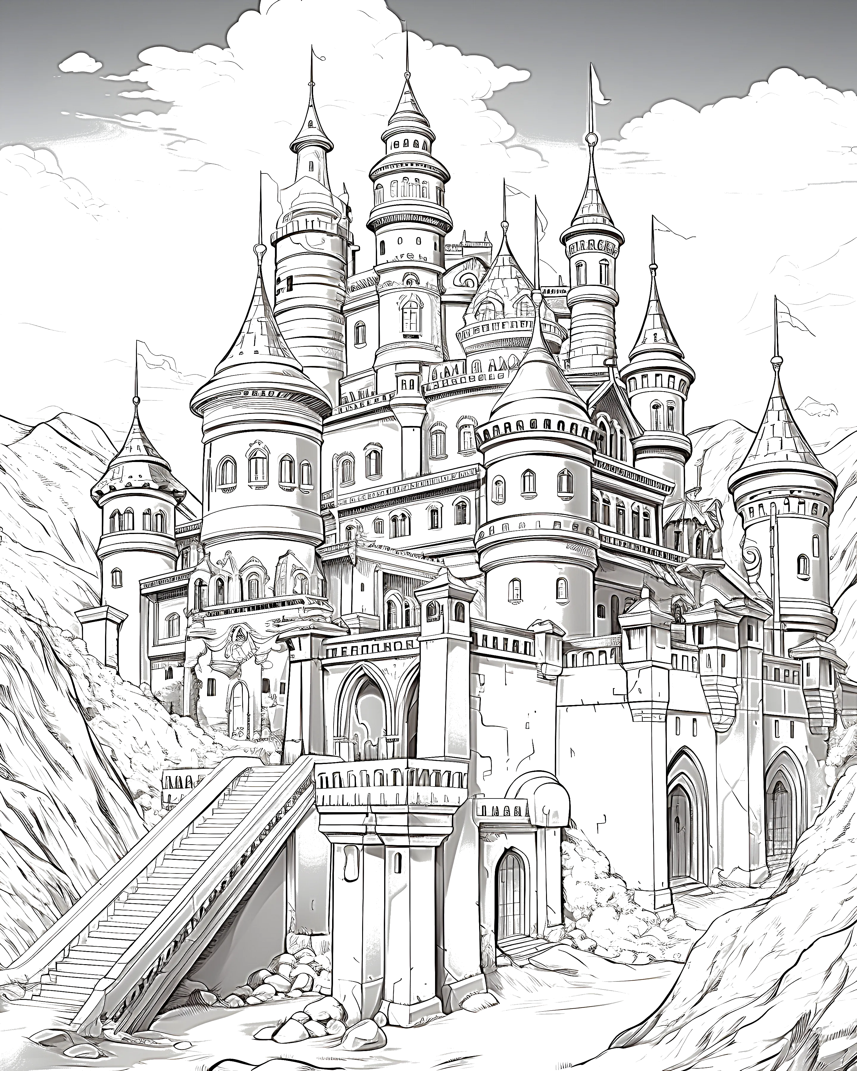 FREE Medieval Castle Coloring Page - Printable Download 🏰 – Davinci in You
