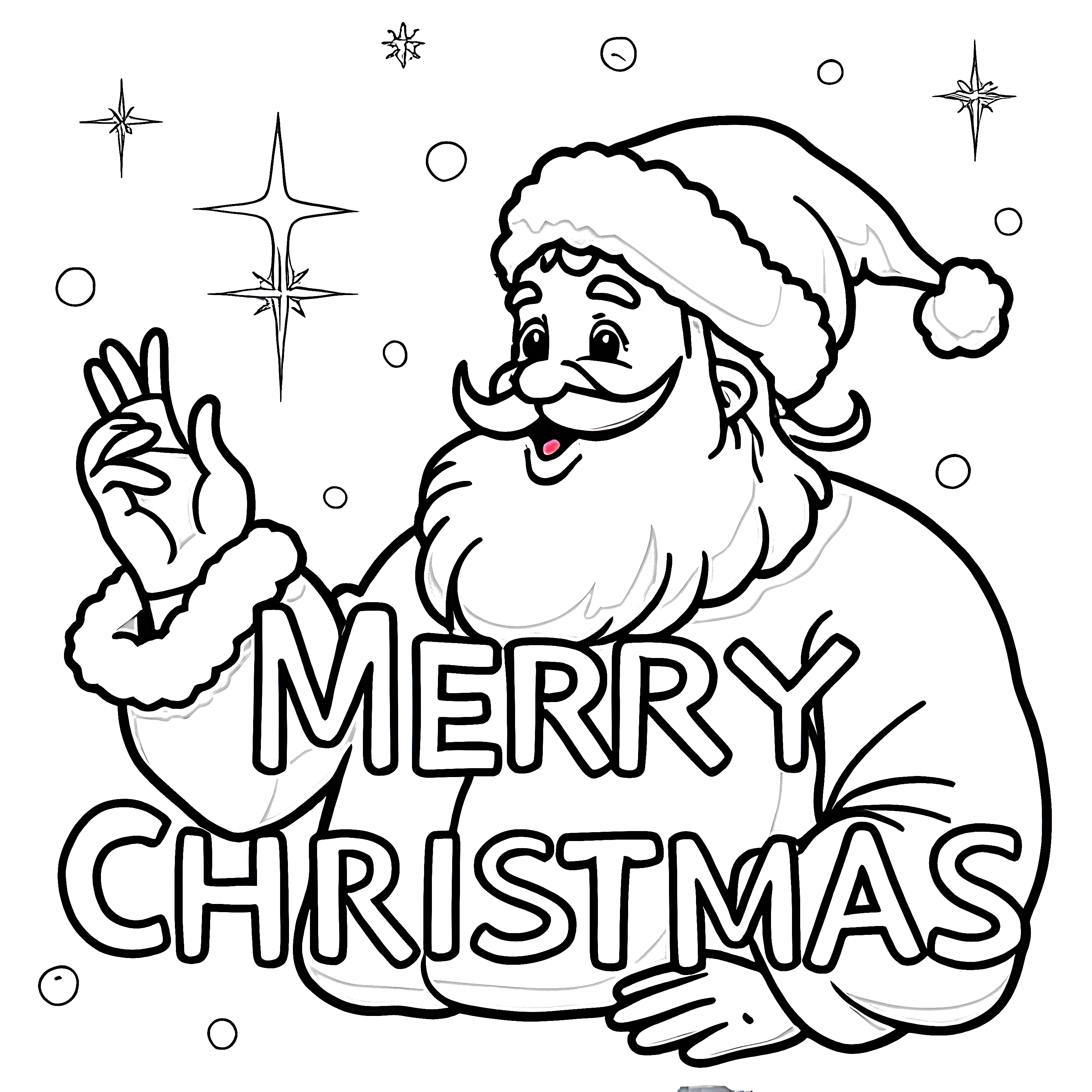 FREE Santa Claus Merry Christmas Coloring Page - Download NOW 🎂 ...