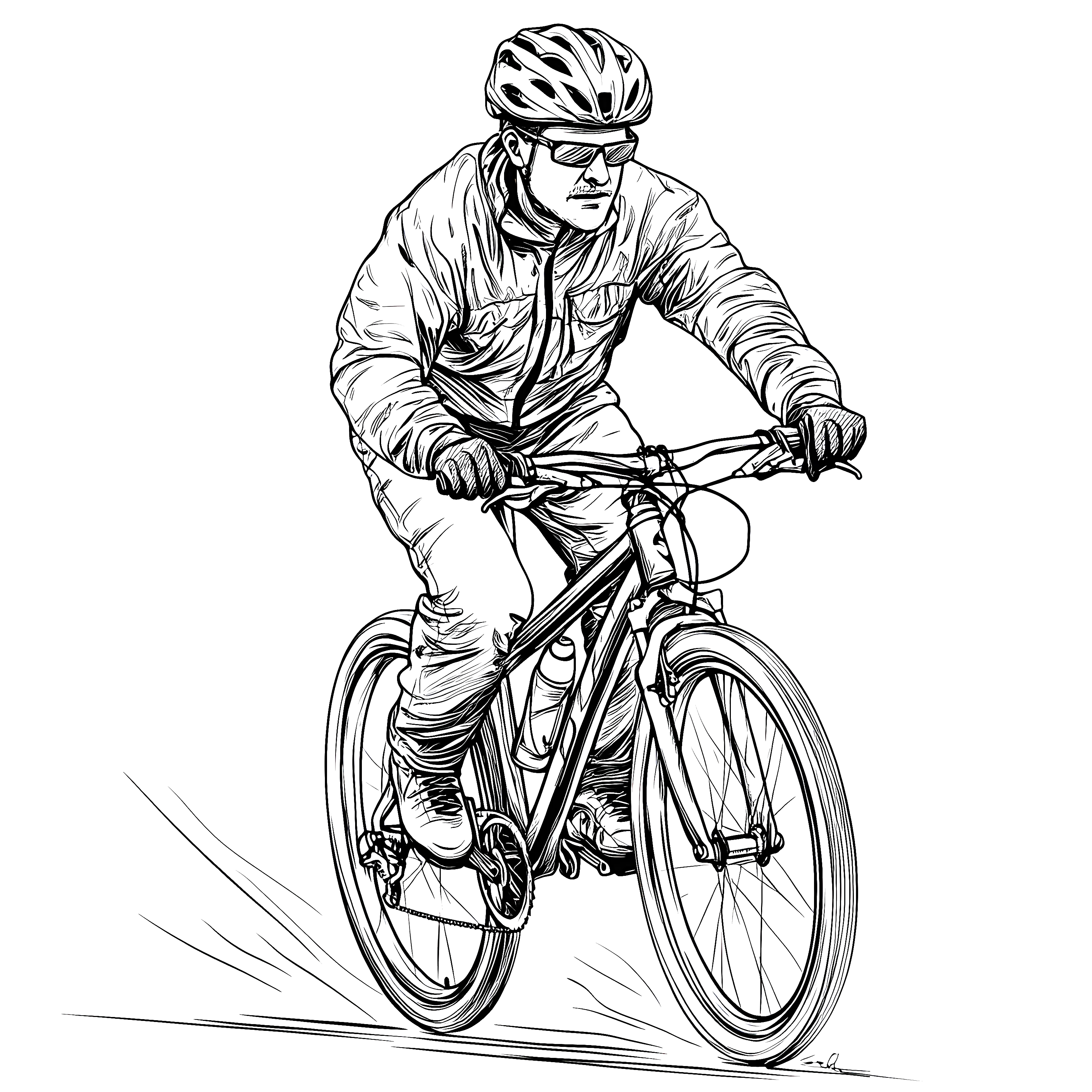 FREE Printable Coloring Page - Male Cyclist in Sport Gear 🏆 – Davinci ...