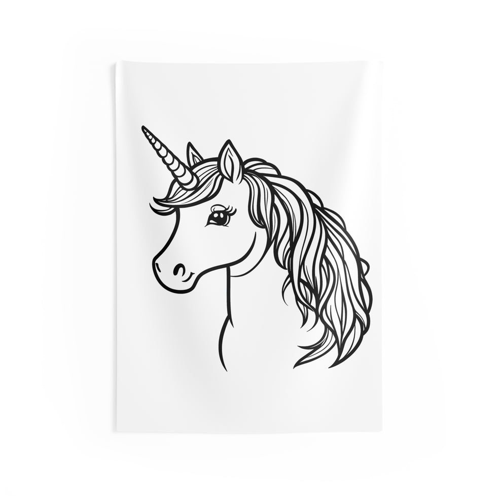 Indoor Wall Tapestries Coloring Kit with 10 Fabric Markers - Unicorn P ...