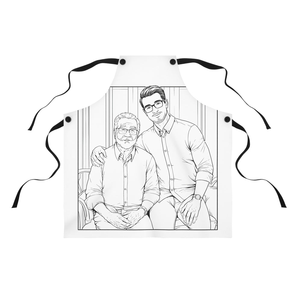Apron Coloring Kit with 10 Fabric Markers - Grandpa and Son – Davinci ...