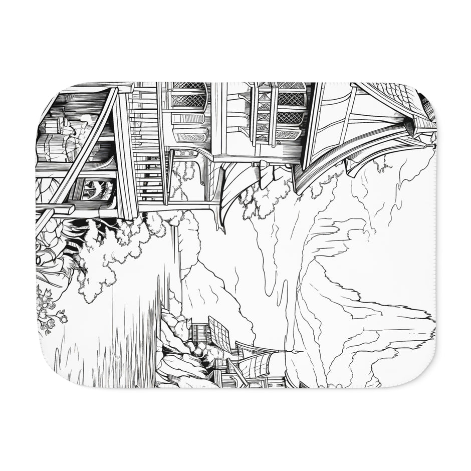 FREE Riverside Houses Coloring Page Download NOW ⛰️ – Davinci in You