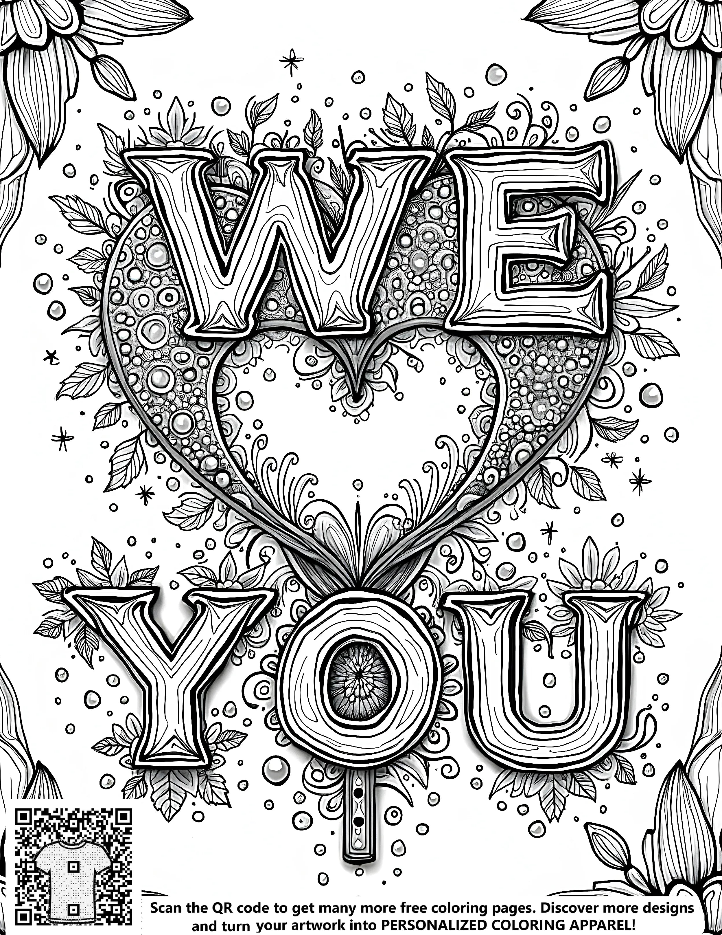Free Affection Coloring Page PDF – Davinci in You