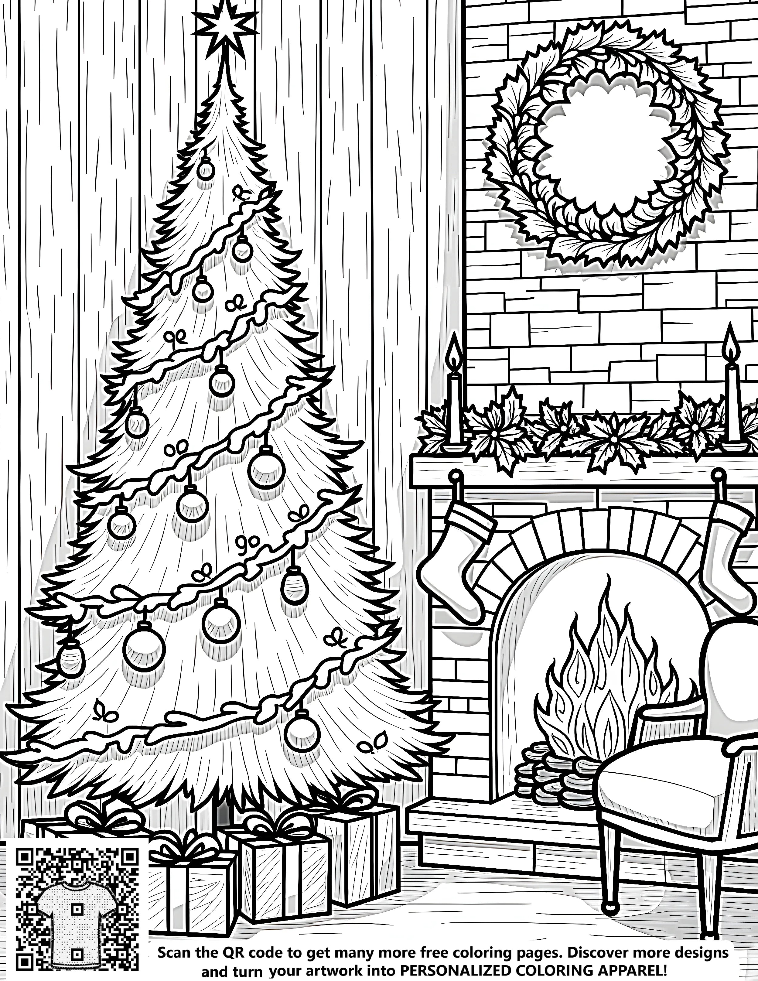 Free Christmas Tree Coloring Page PDF | DaVinci in You – Davinci in You