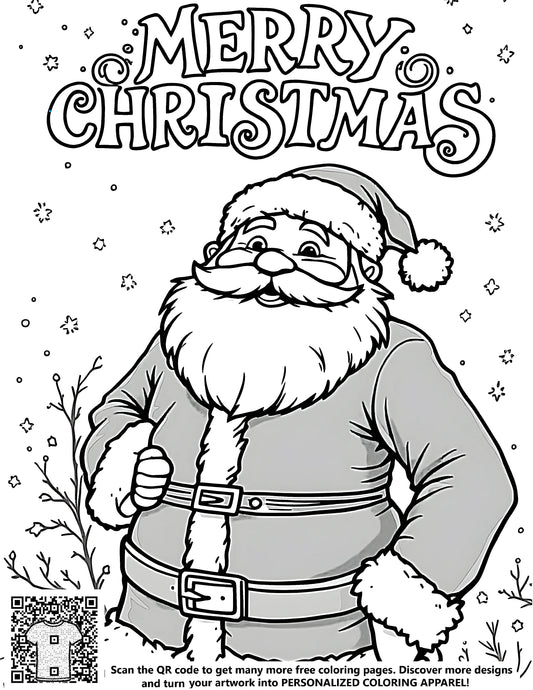 FREE Santa Claus Merry Christmas Coloring Page - Download NOW 🎂 ...