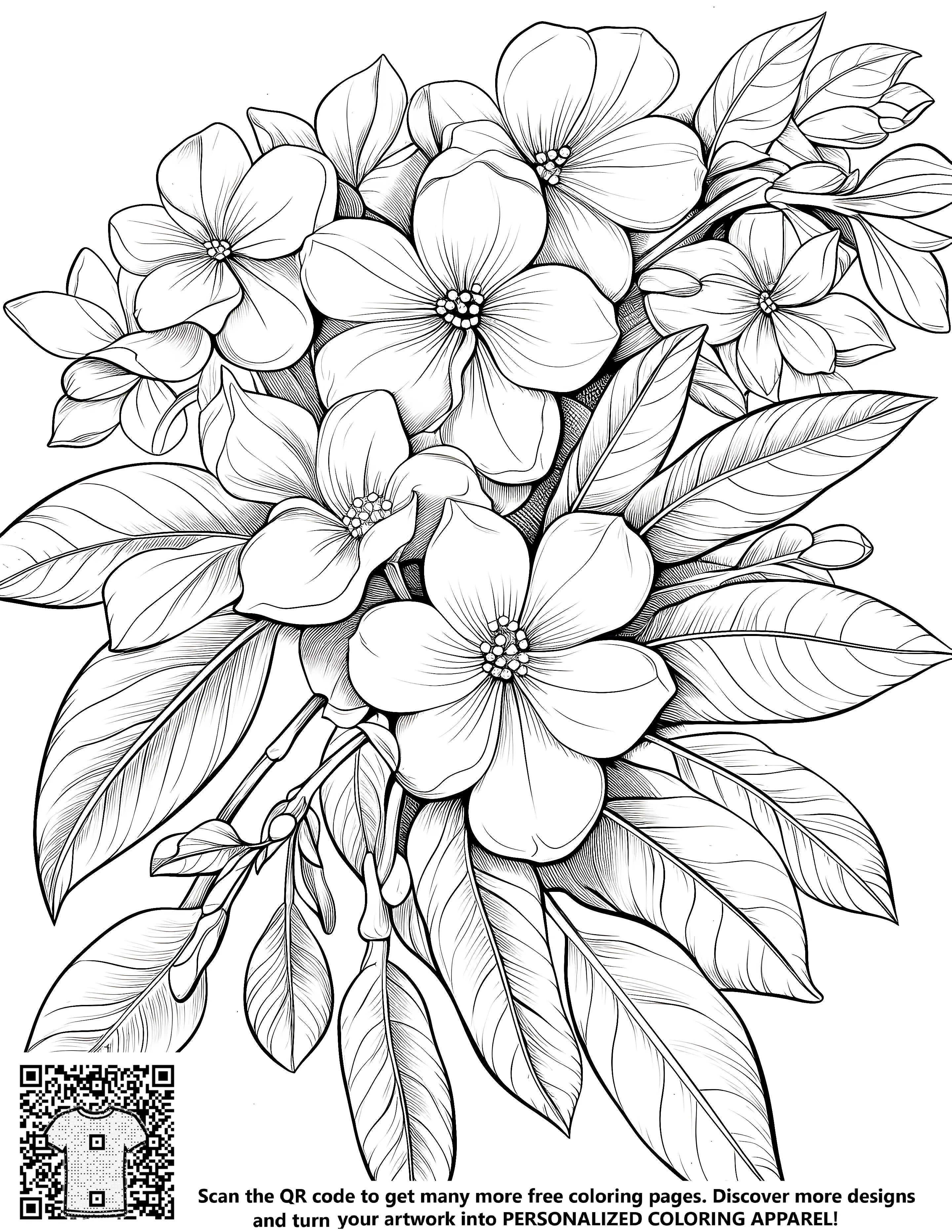 FREE Floral Arrangement Coloring Page - Printable Download – Davinci in You