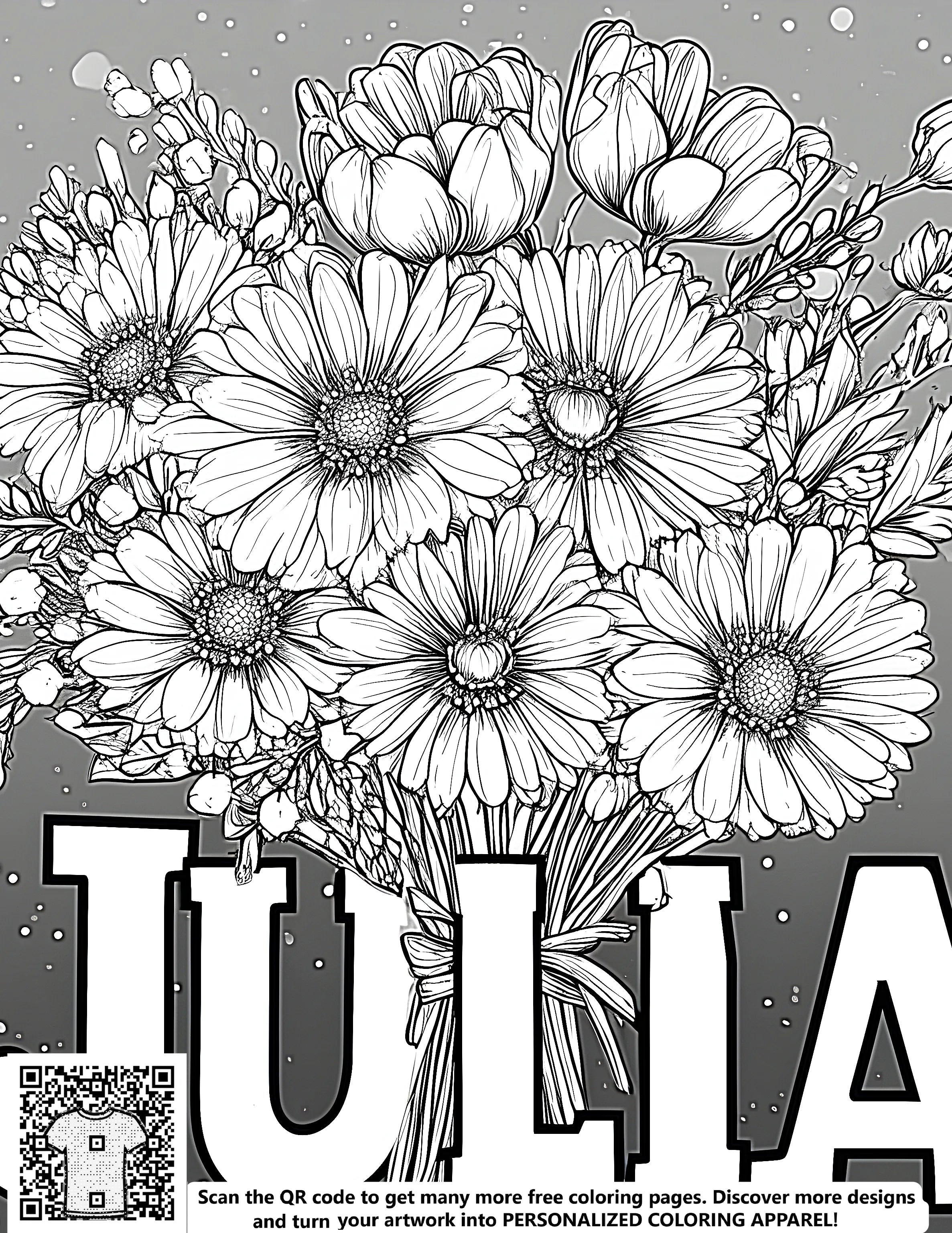 FREE Julia Flower Bouquet Coloring Page - Printable Download – Davinci ...