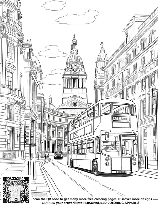 Free Urban Street with Coloring Page (Printable PDF) | DaVinci in You ...