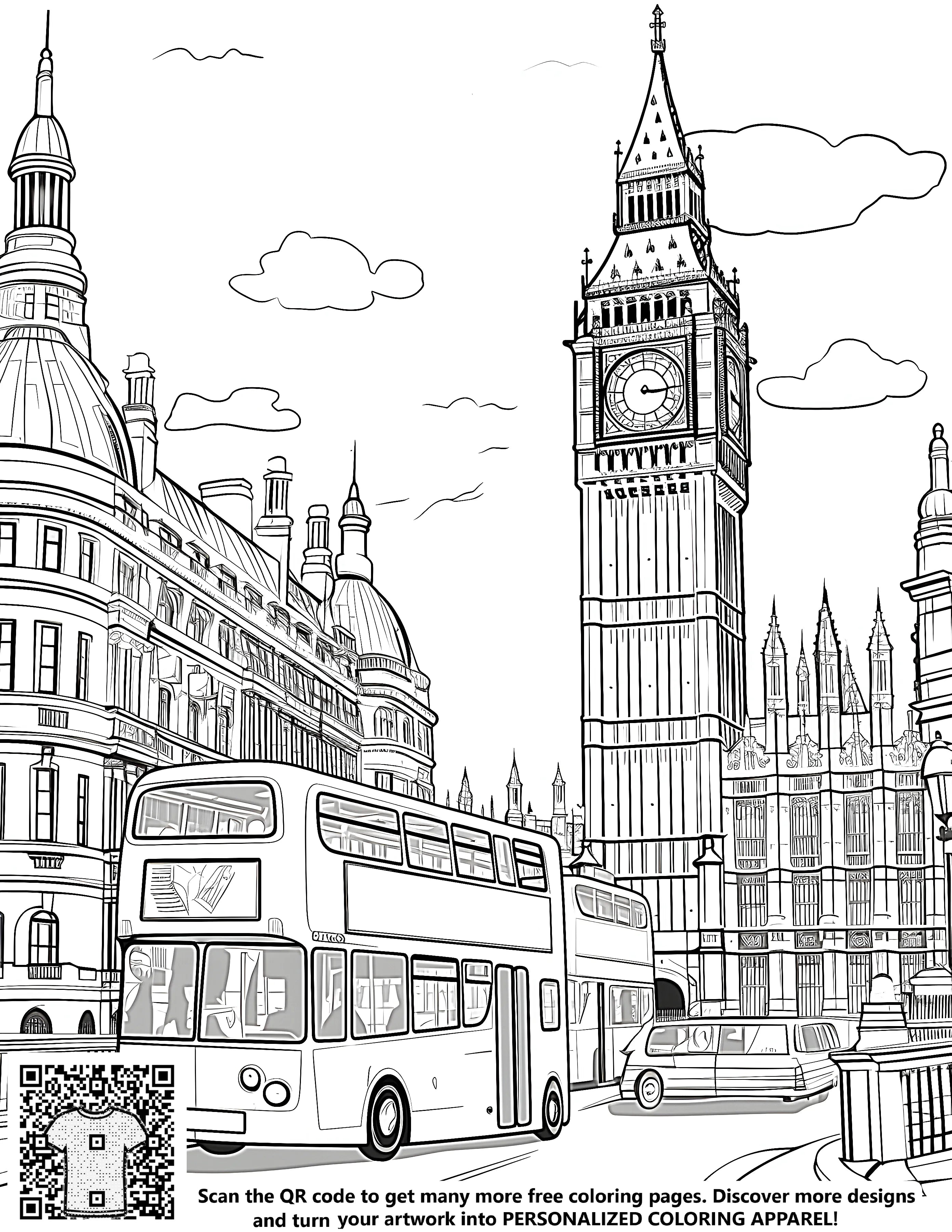 Free London Coloring Page PDF – Davinci in You
