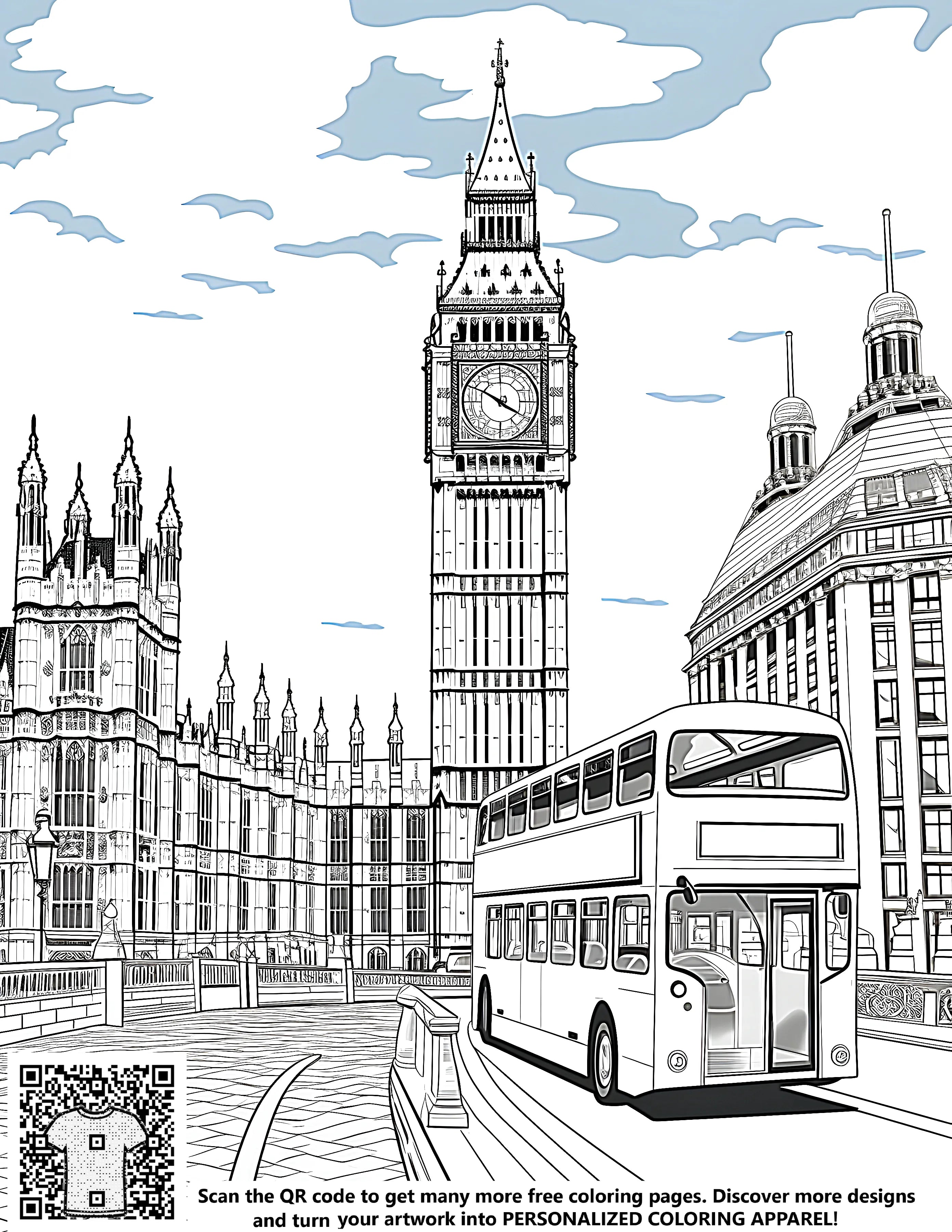 Free London Coloring Page PDF | DaVinci in You – Davinci in You