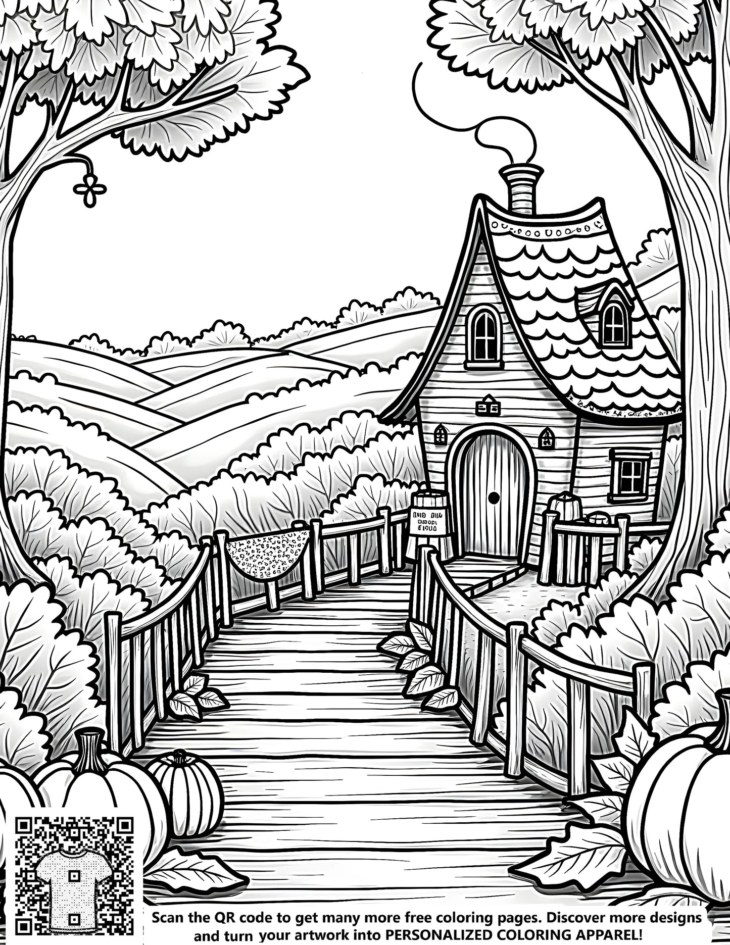 FREE Country House Coloring Page - Download NOW – Davinci in You