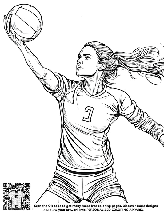 volleyball coloring pages free printable