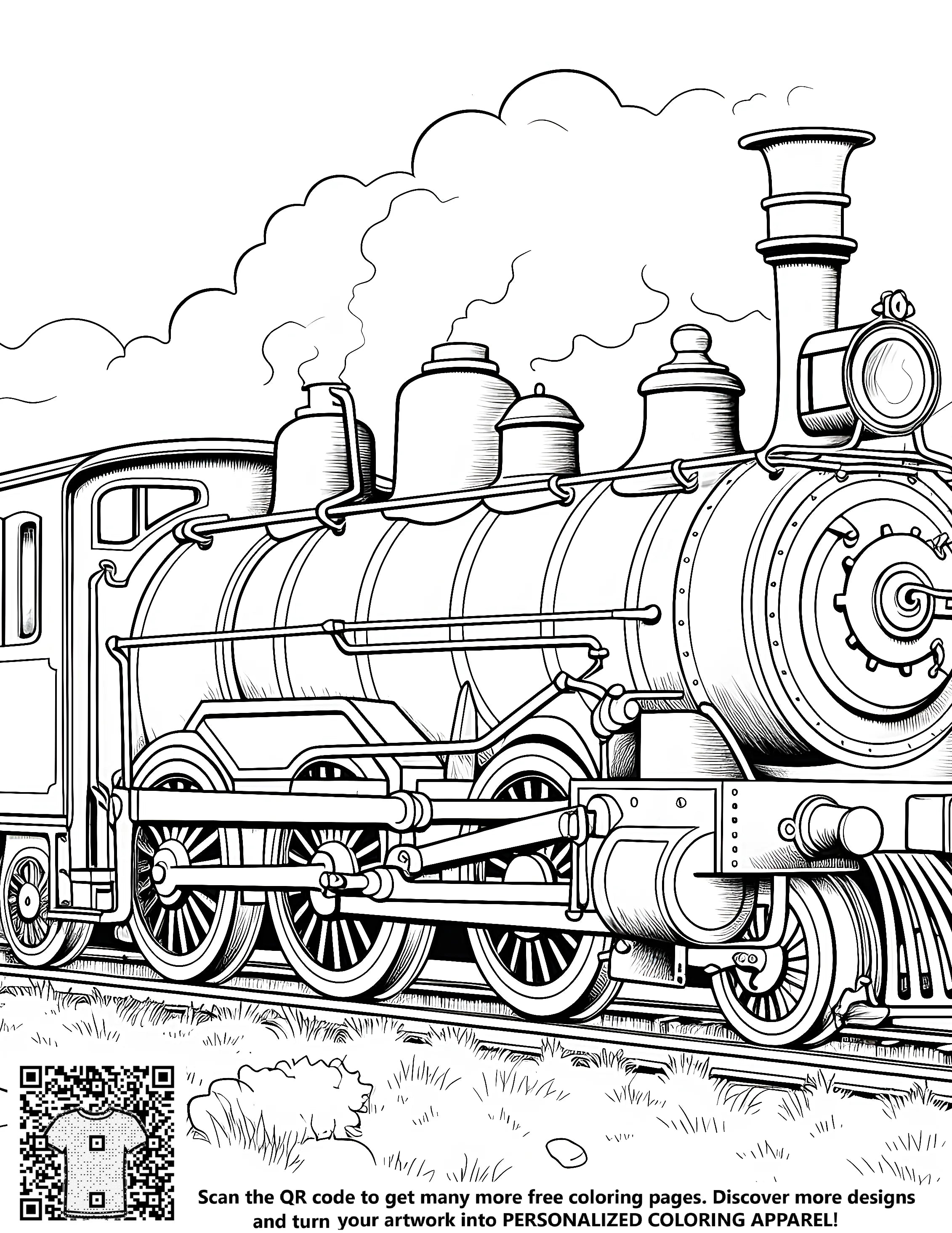 FREE Steam Locomotive Coloring Page Download NOW – Davinci in You