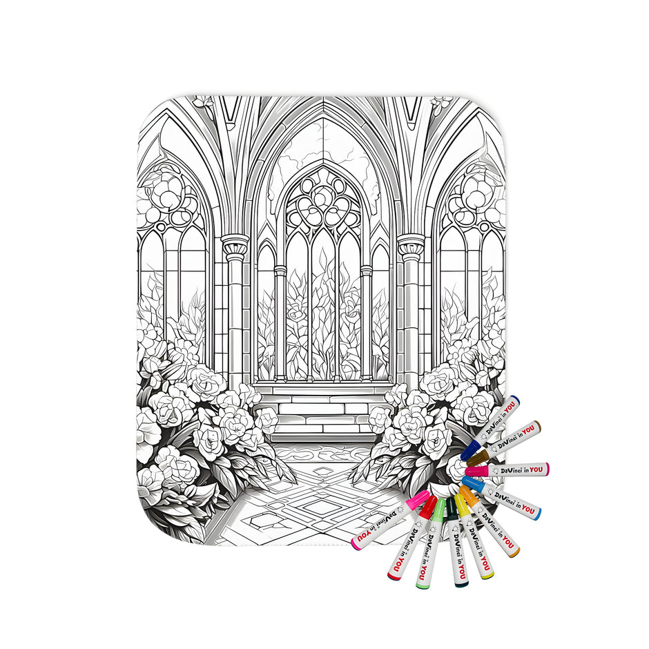 Free Gothic Cathedral Coloring Page (Printable PDF) | DaVinci in You ...