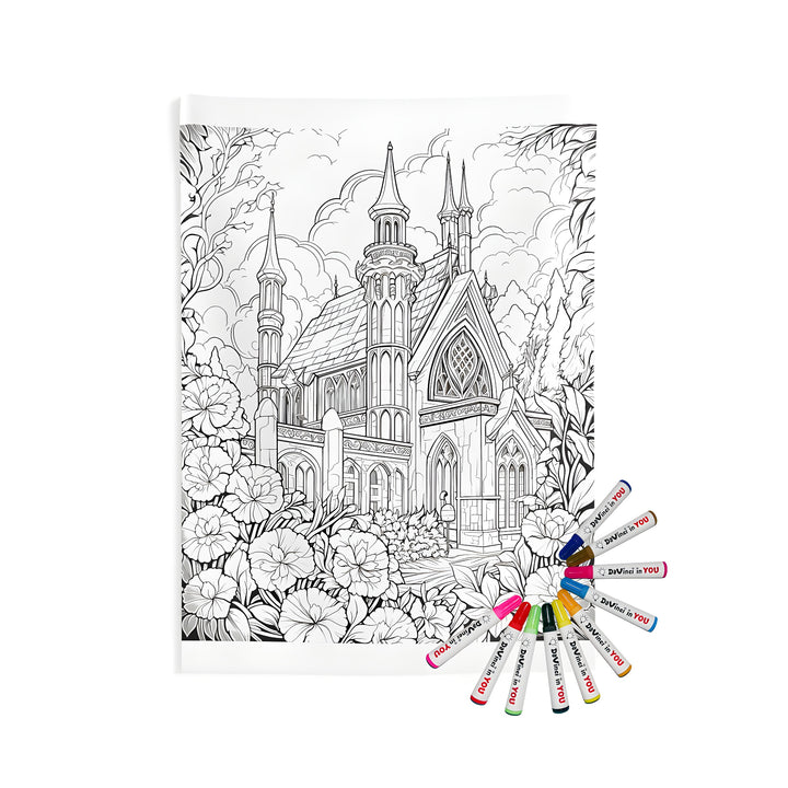 Free Cathedral Coloring Page (Printable PDF) | DaVinci in You – Davinci ...