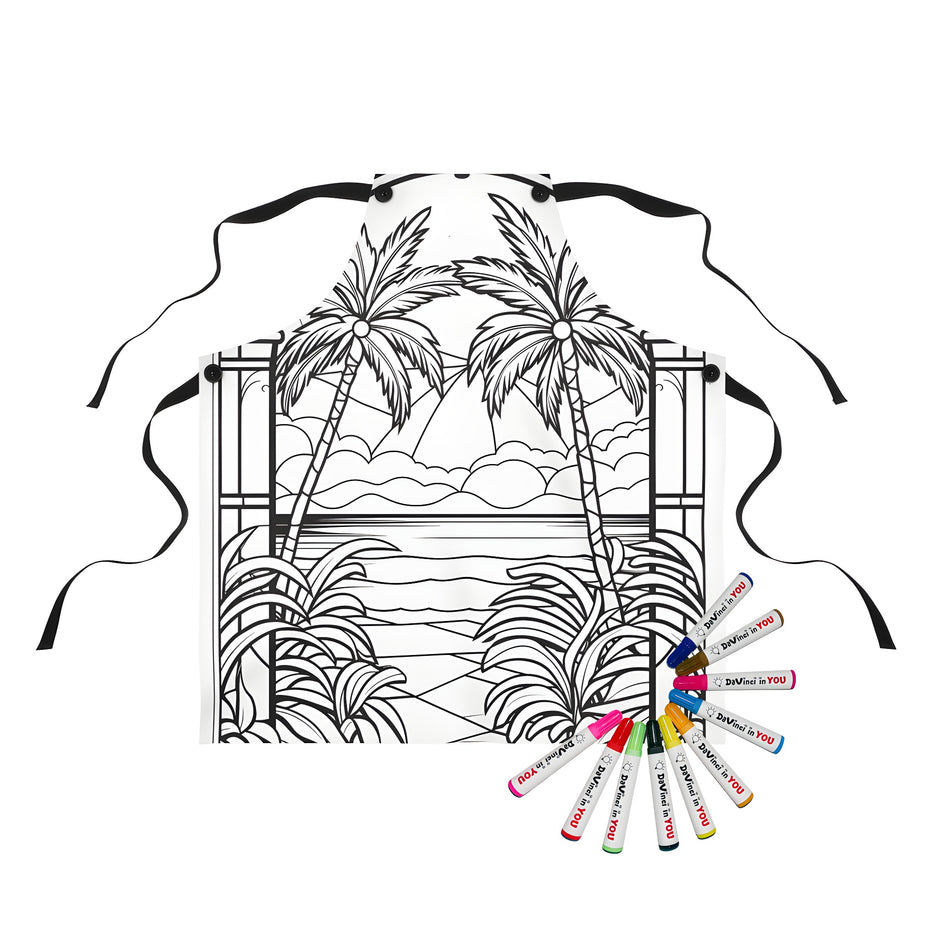 FREE Palm Trees Beach Coloring Page - Printable Download ⛰️ – Davinci ...