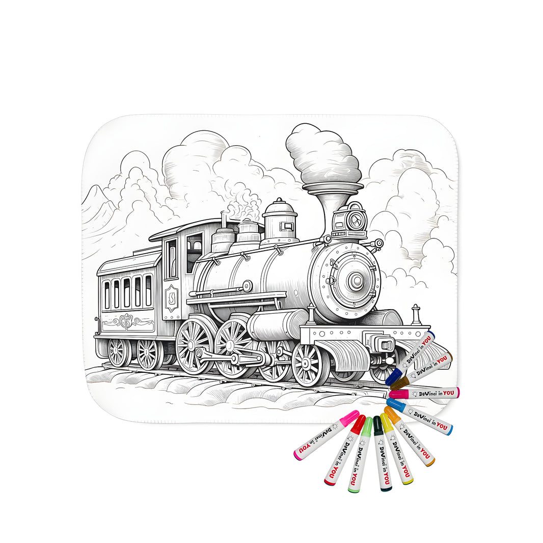 FREE Vintage Steam Train Coloring Page - Printable Download 🛞 – Davinci ...