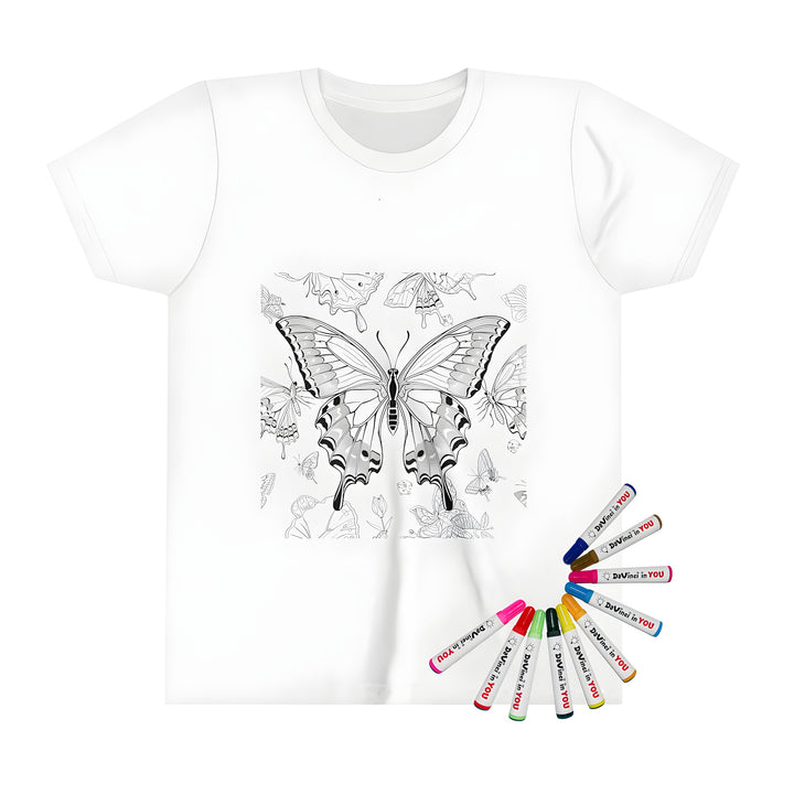 FREE Butterfly Coloring Page - Intricate Wing Patterns Among Flowers ...