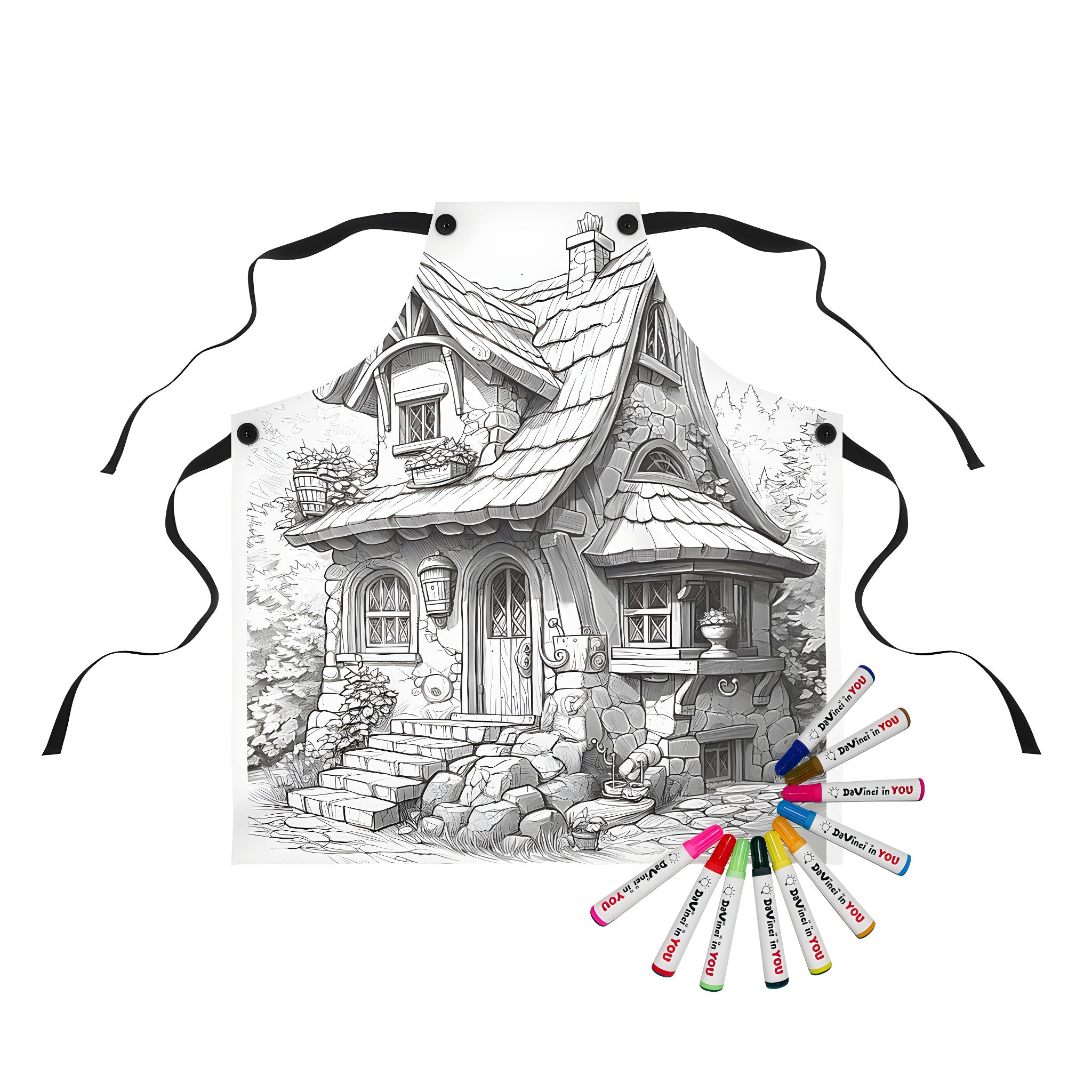 Fairy Tale Cottage Apron Coloring Kit | DaVinci in You – Davinci in You