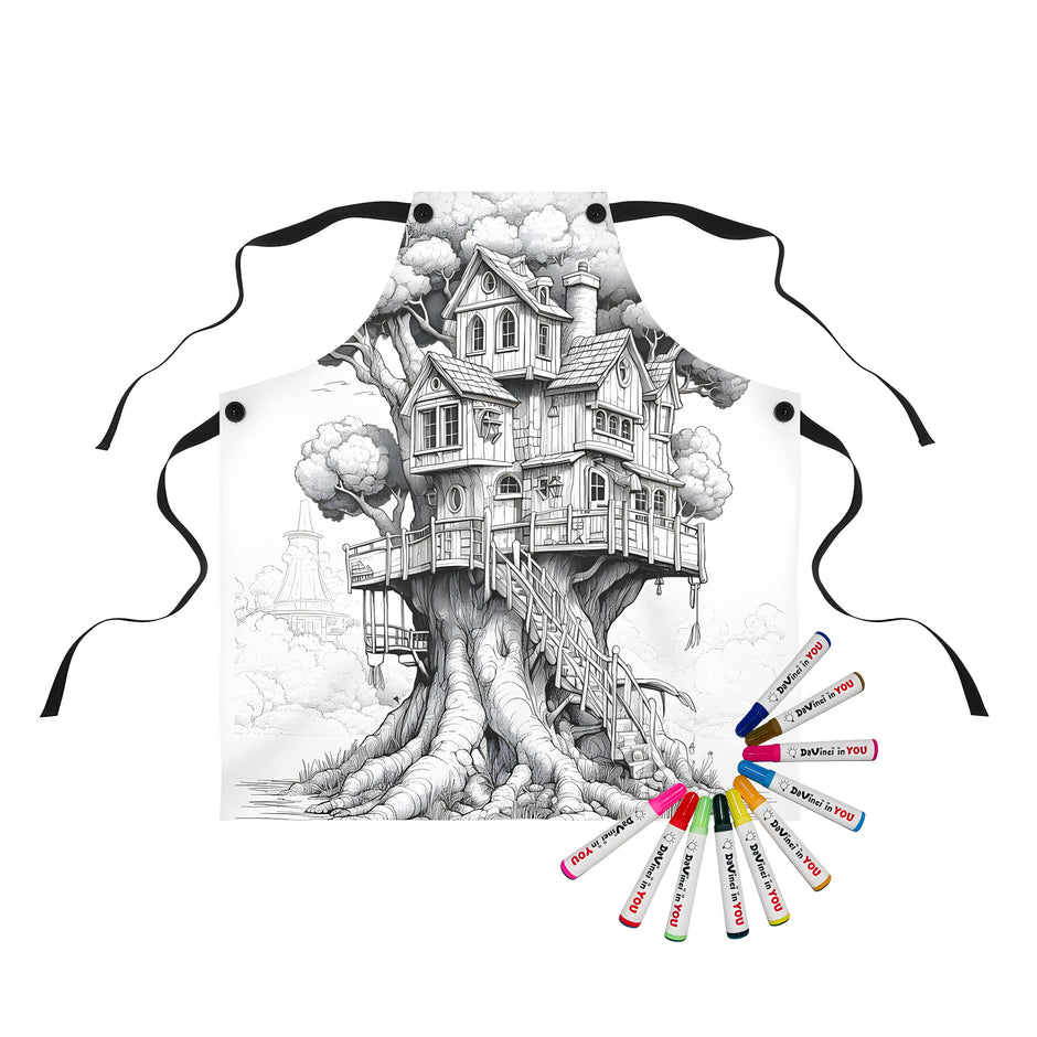FREE Treehouse Coloring Page - Detailed Multi-Story Design - Printable ...