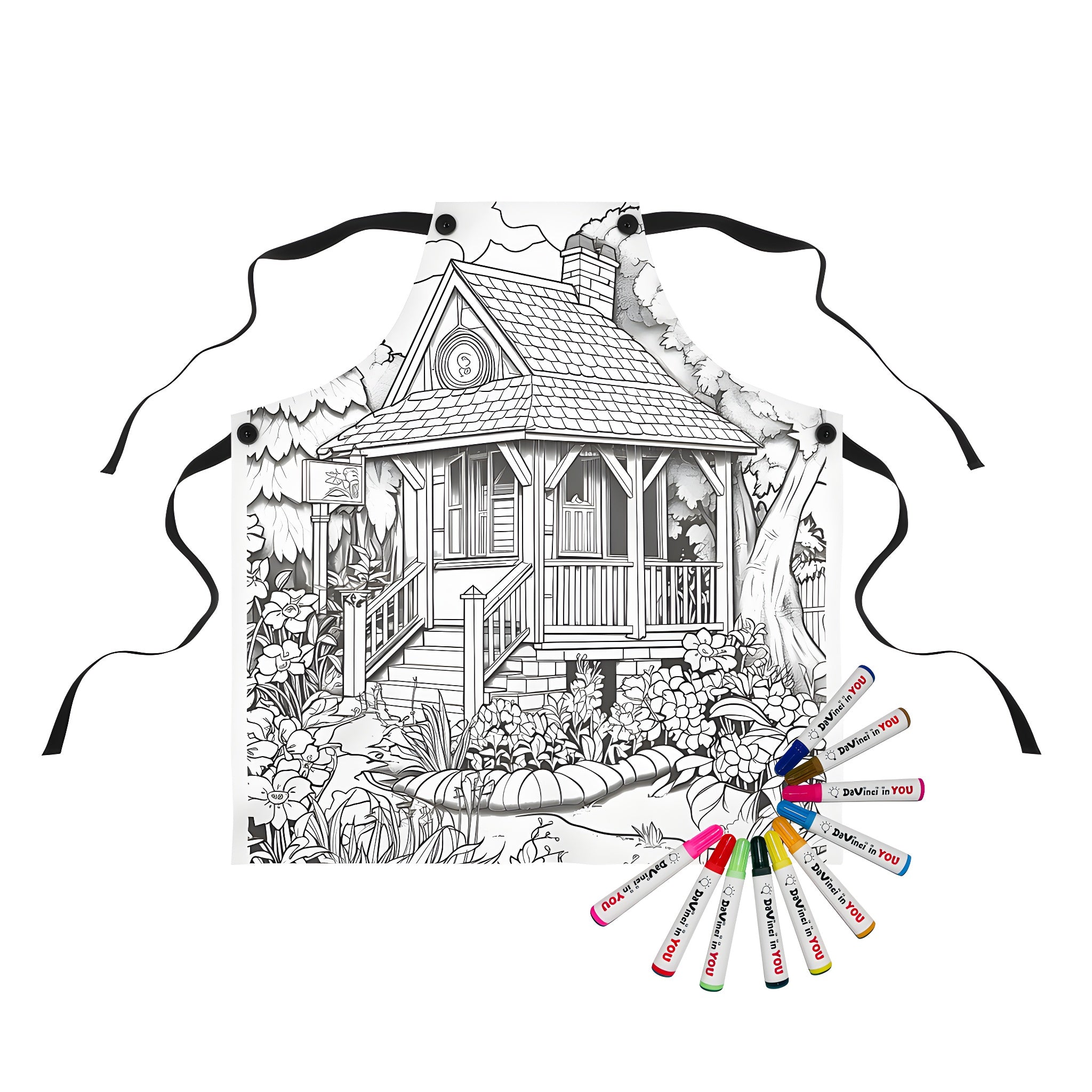Apron Coloring Kit with 10 Fabric Markers - Cottage – Davinci in You