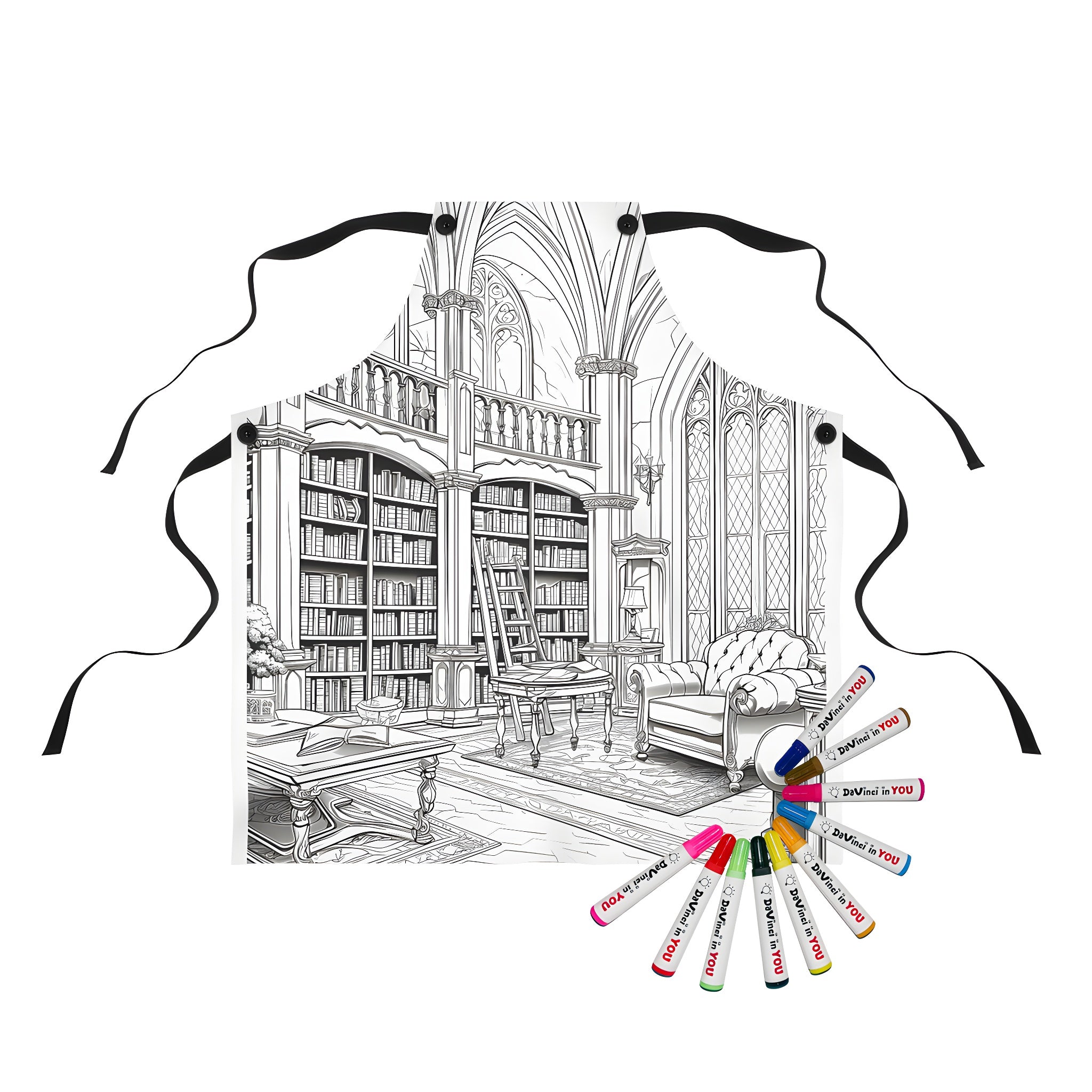 Victorian Library Apron Coloring Kit | DaVinci in You – Davinci in You