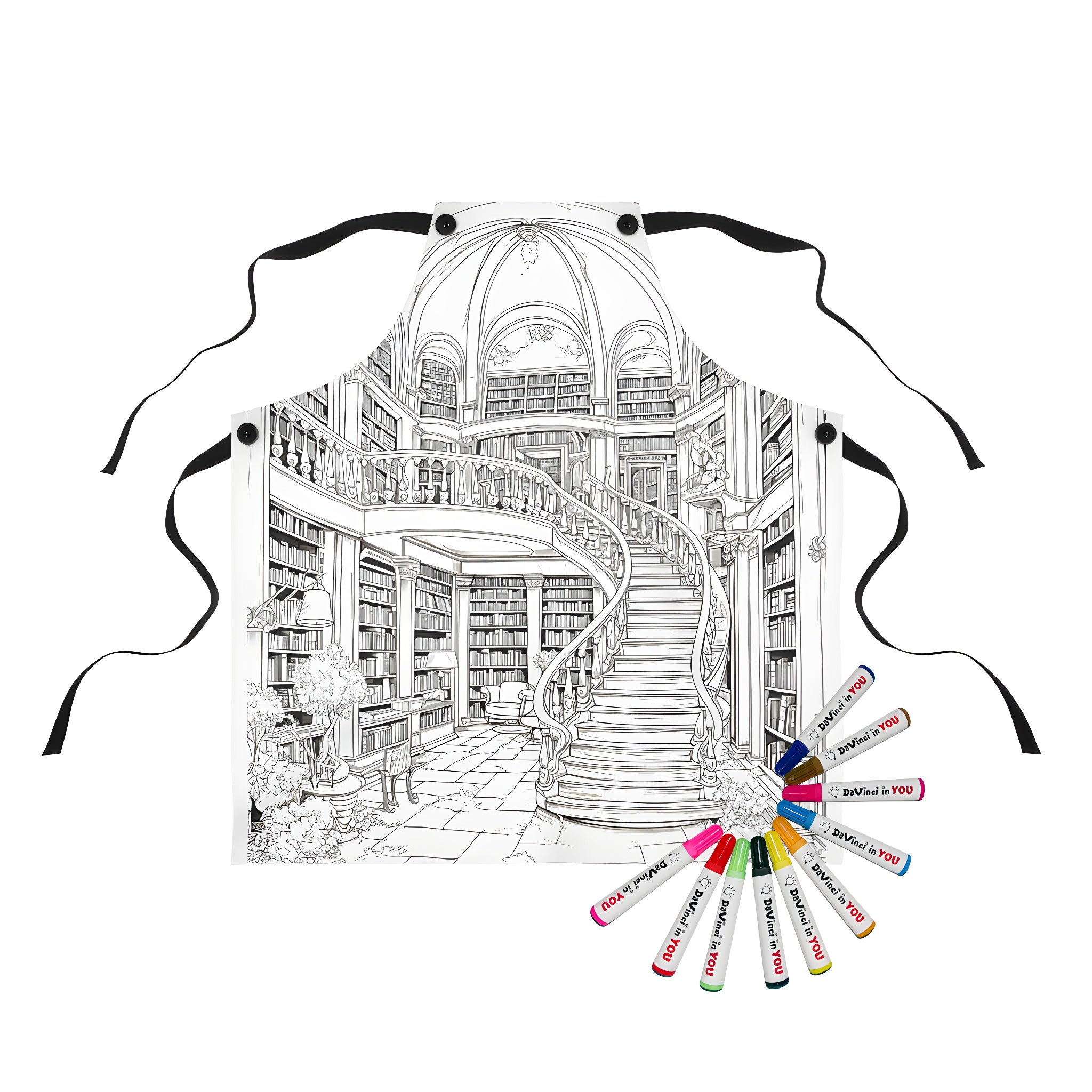 Apron Coloring Kit with 10 Fabric Markers - Library – Davinci in You