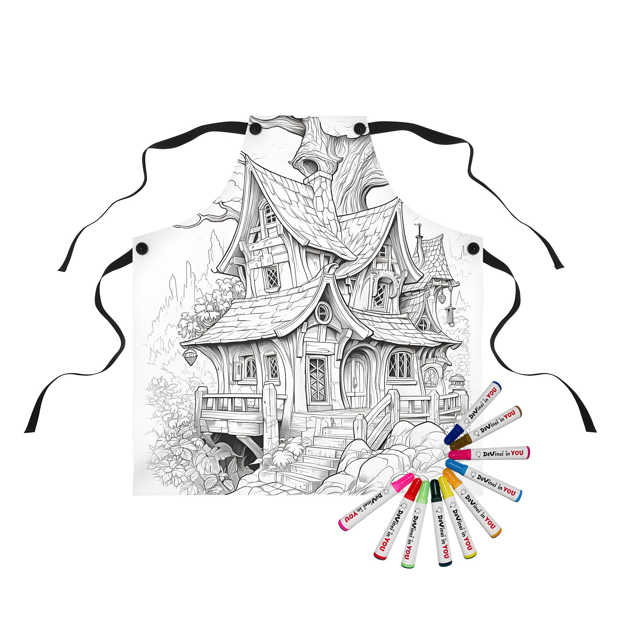 Apron Coloring Kit with 10 Fabric Markers - Treehouse – Davinci in You